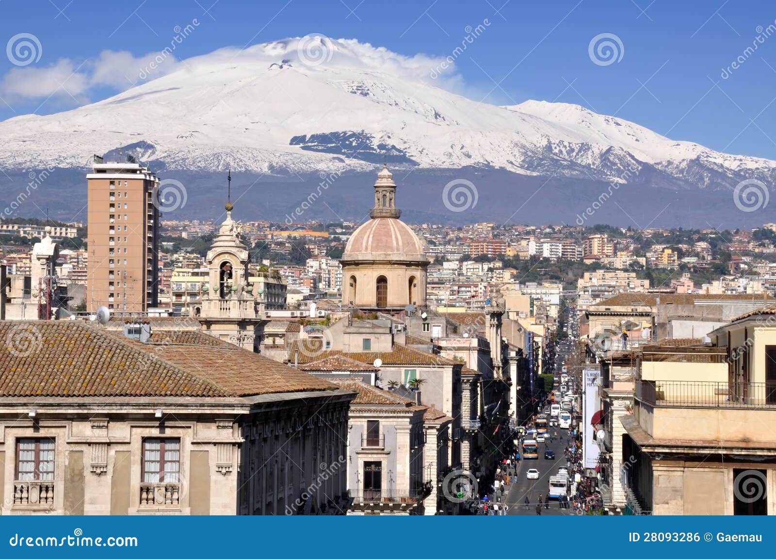Catania. paesaggio fotografia editoriale. Immagine di vulcano - 28093286