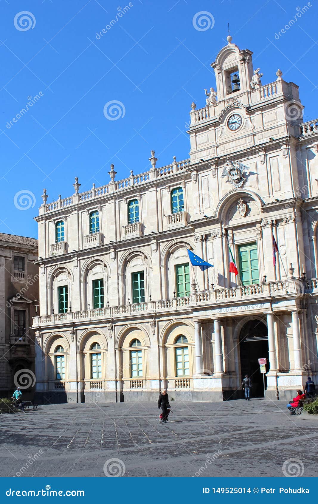 Catania, Sicily, Italy - Apr 10th 2019: Amazing Front Side Exterior of ... Catania, Sicily, Italy - Apr 10th 2019: Amazing Front Side Exterior of ...