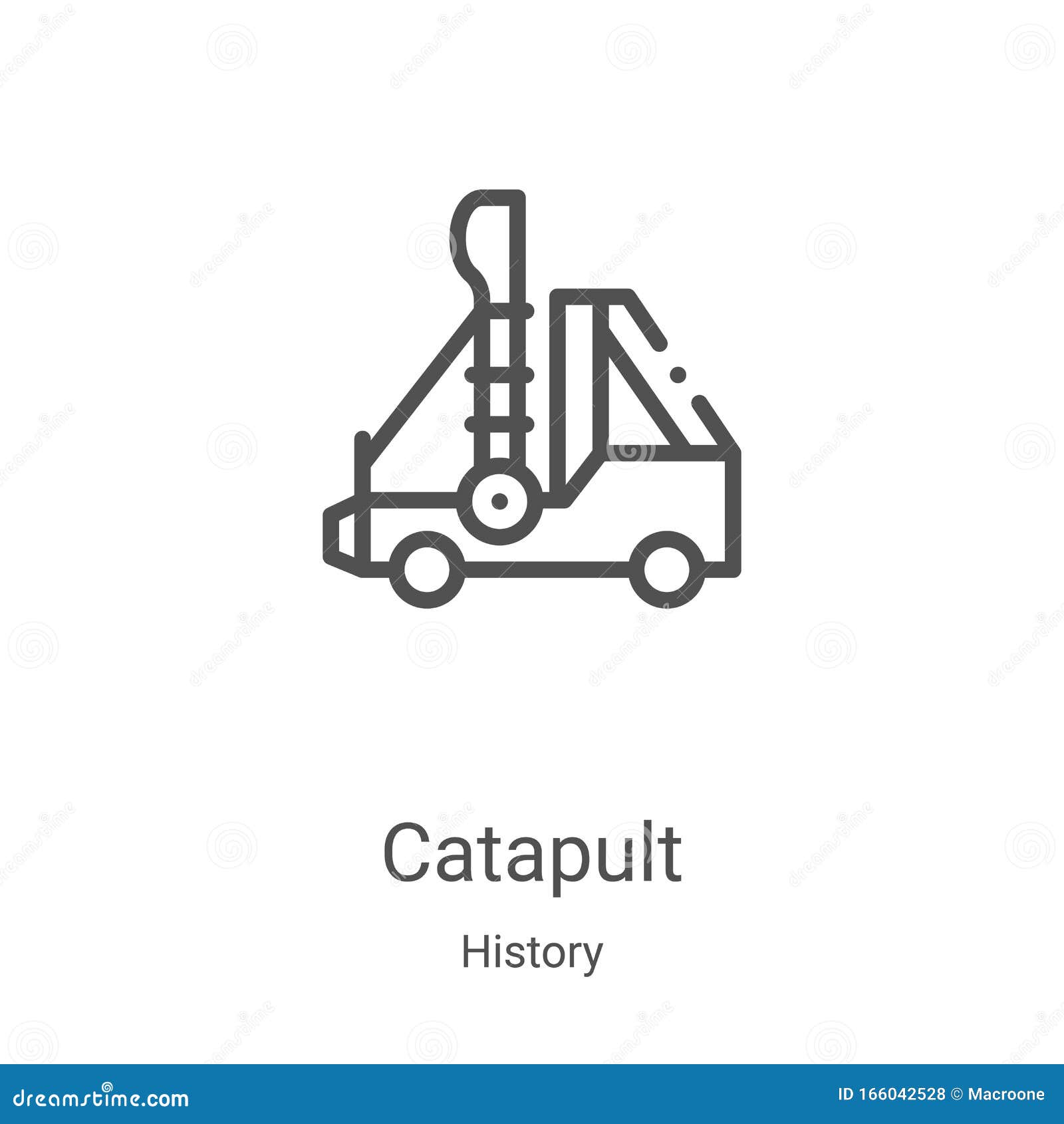 Catapult Icon Vector From Medieval Items Collection. Thin Line Catapult ...