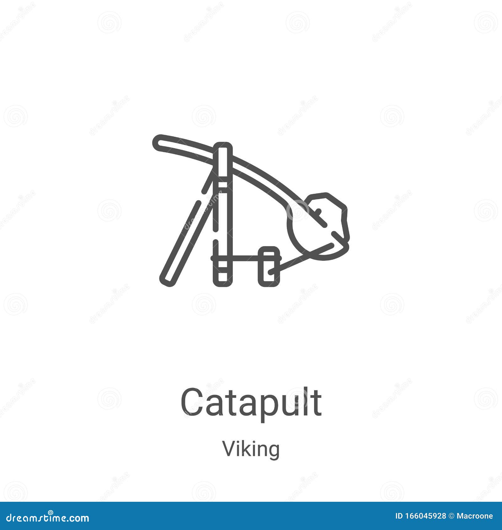 Catapult Icon Vector from Viking Collection. Thin Line Catapult Outline ...