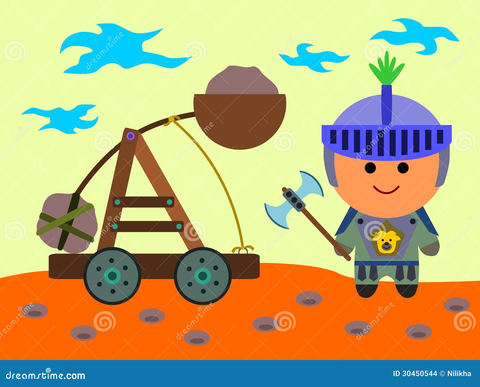 Catapult stock illustration. Illustration of launch, launcher - 30450544