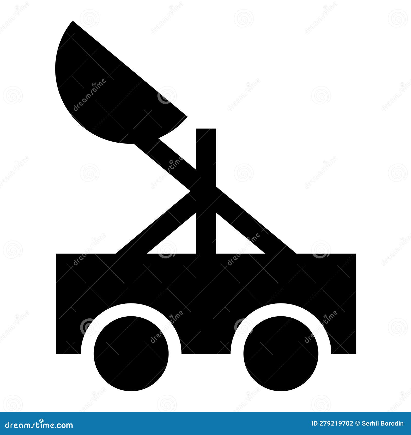 Catapult Medieval Siege Ejection Seat Icon Black Color Vector ...