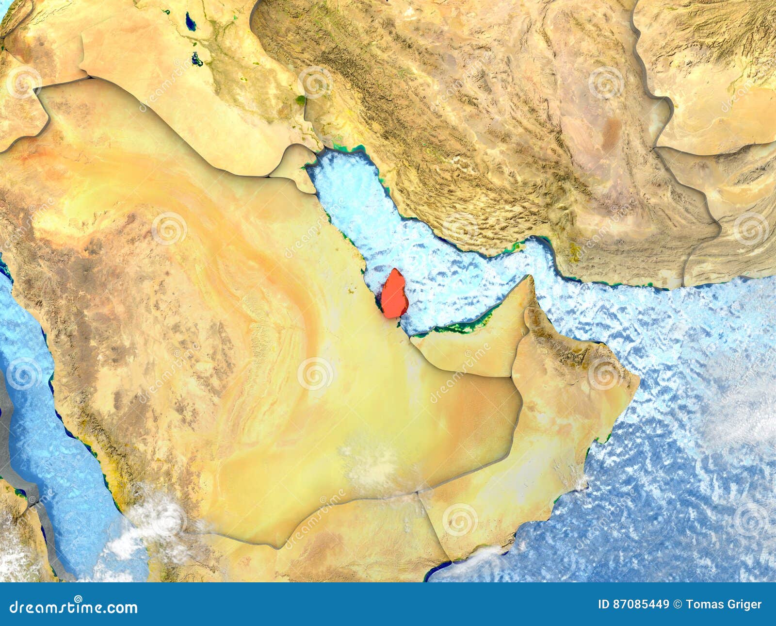 Catar no mapa com nuvens ilustração stock. Ilustração de destacado ...