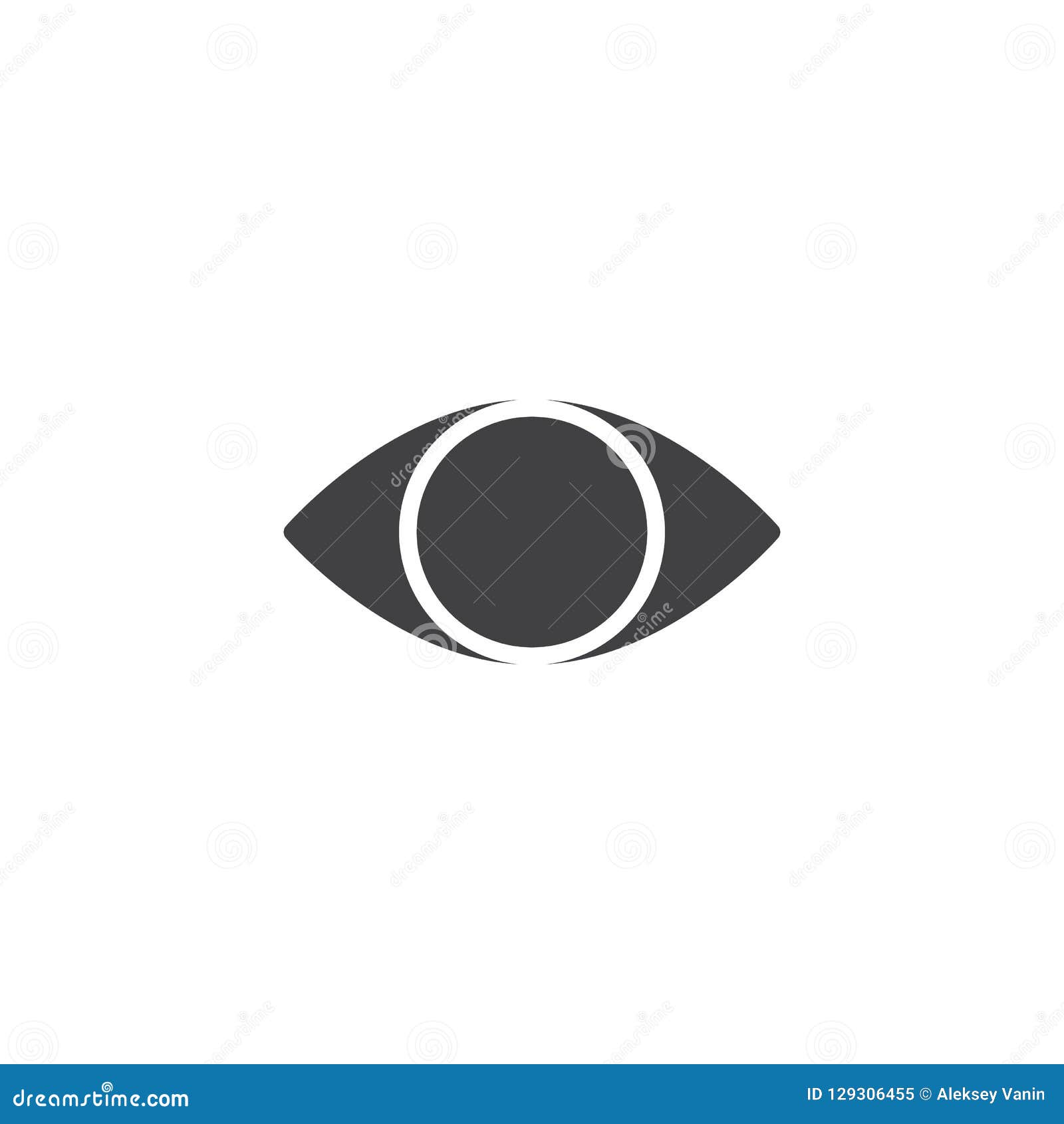Cataract eye vector icon stock vector. Illustration of retina - 129306455