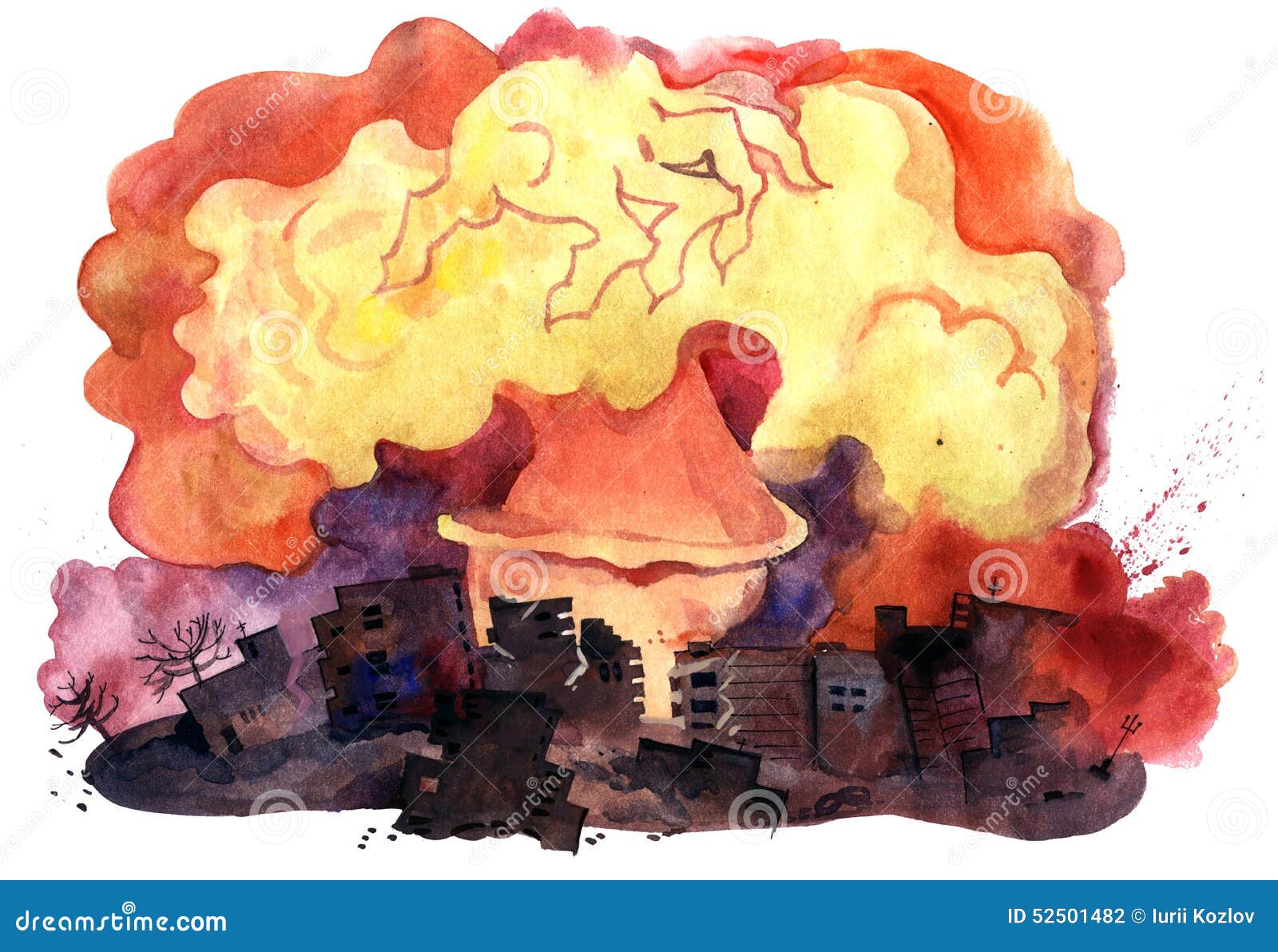 Catastrophe stock illustration. Illustration of digital - 52501482