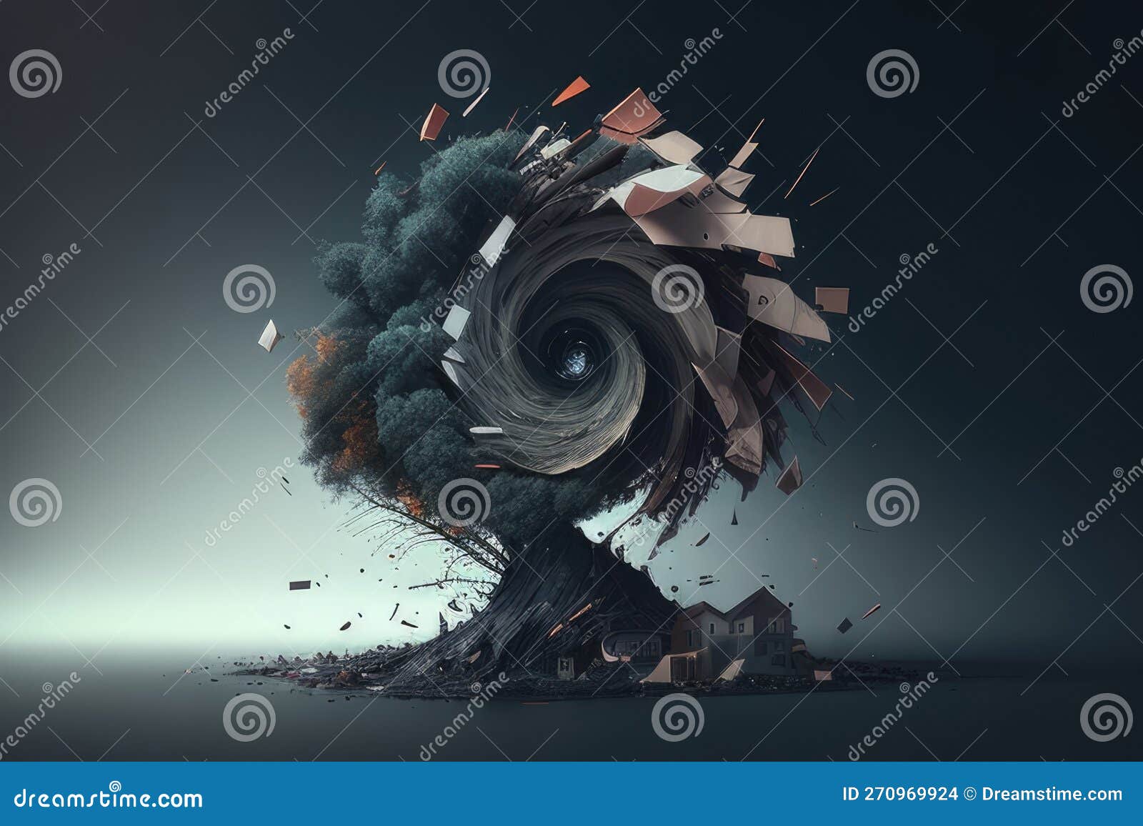 Catastrophic Cyclone, with Powerful Winds and Heavy Rains Causing ...