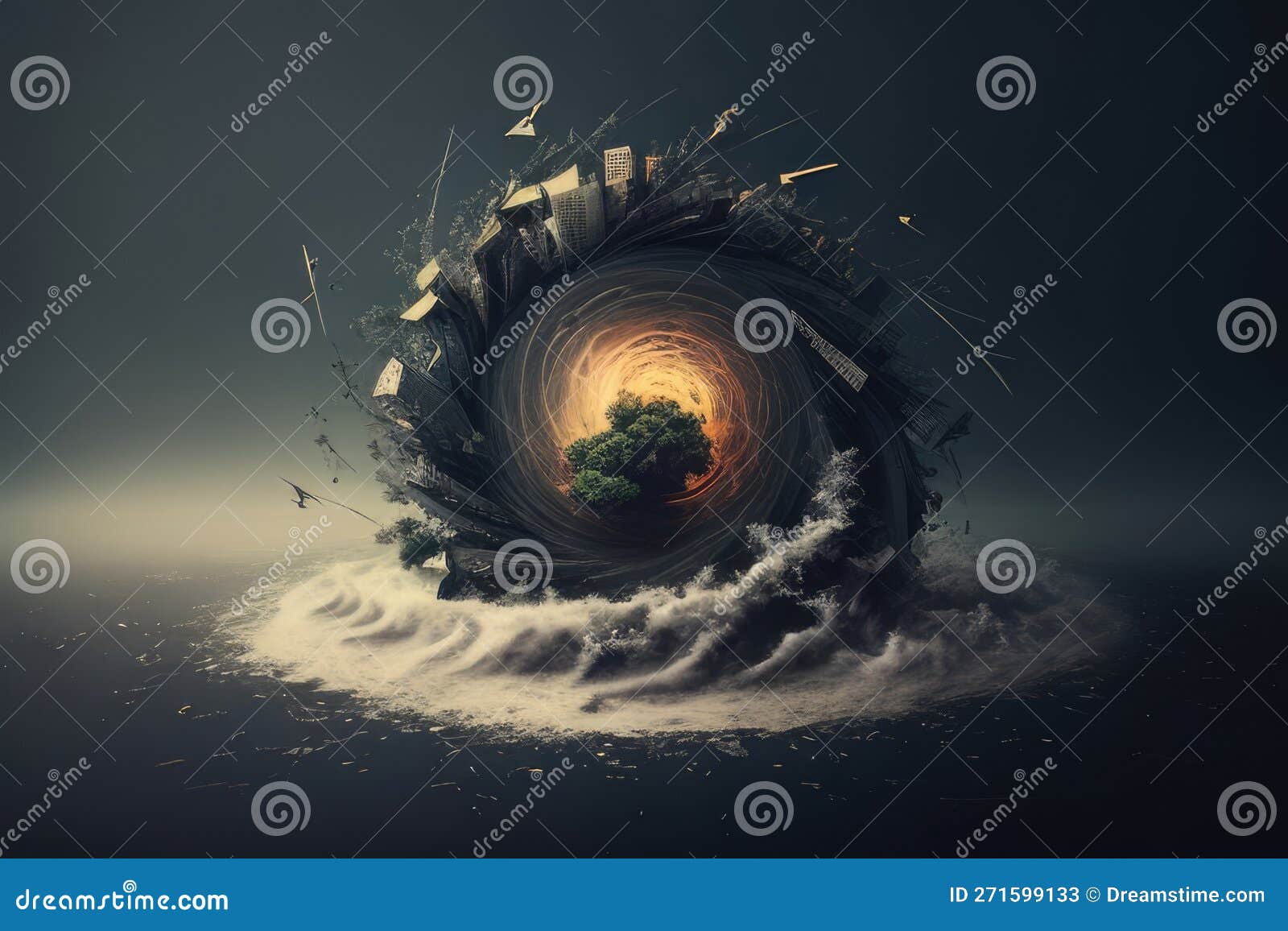 Catastrophic Cyclone, with Powerful Winds and Heavy Rains Causing ...