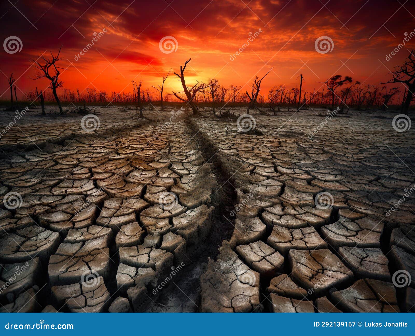 Catastrophic Drought Due To Climate Change. Drought Concept Stock ...