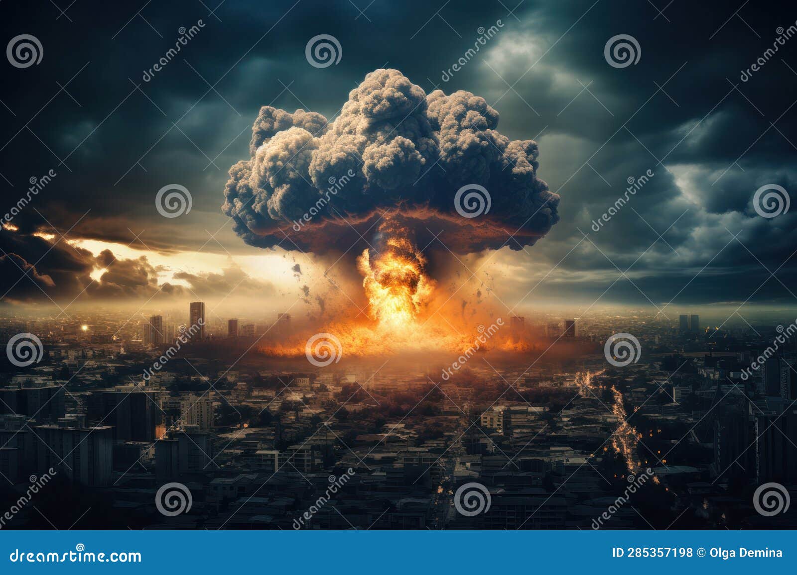 Catastrophic Nuclear Blast Obliterates Megacity in Fatal War. a ...