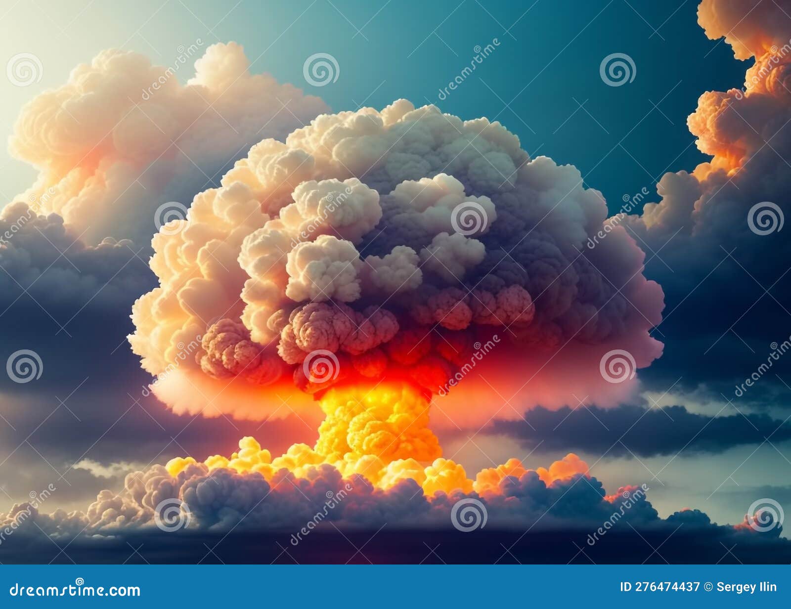 Catastrophic Nuclear Explosion. Generative AI Stock Illustration ... Catastrophic Nuclear Explosion. Generative AI Stock Illustration ...