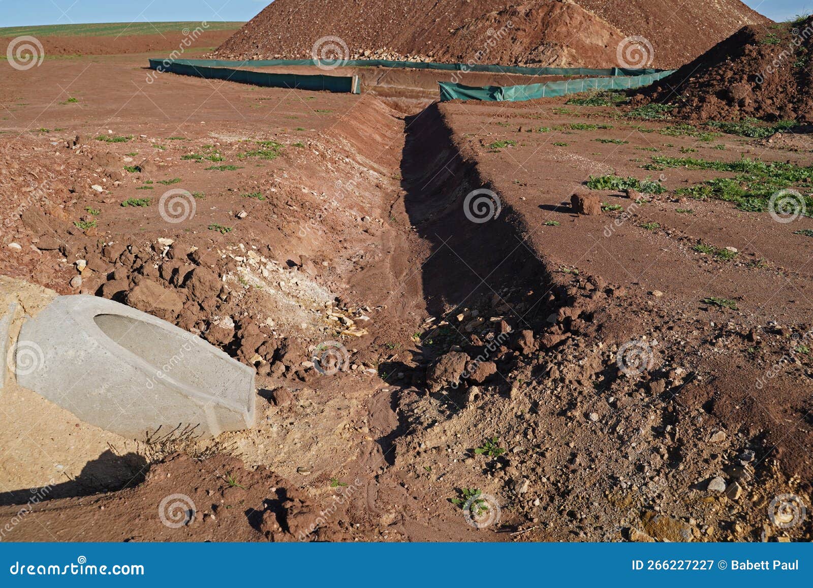 Catch Basin for Water on the Construction Site Stock Image - Image of ...