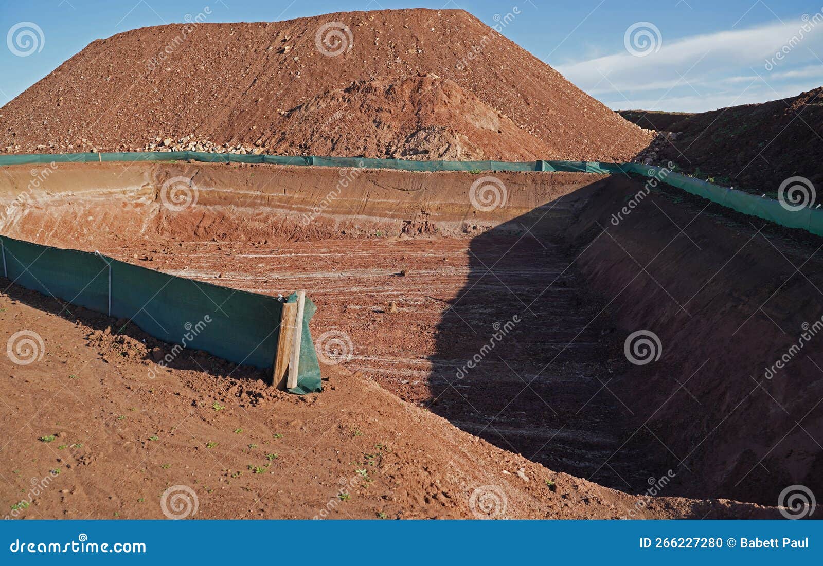 Catch Basin for Water on the Construction Site Stock Photo - Image of ...