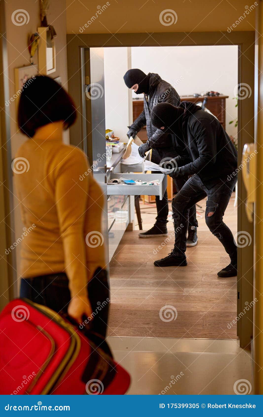 Catch Burglars In The Act Stock Image Image Of House 175399305