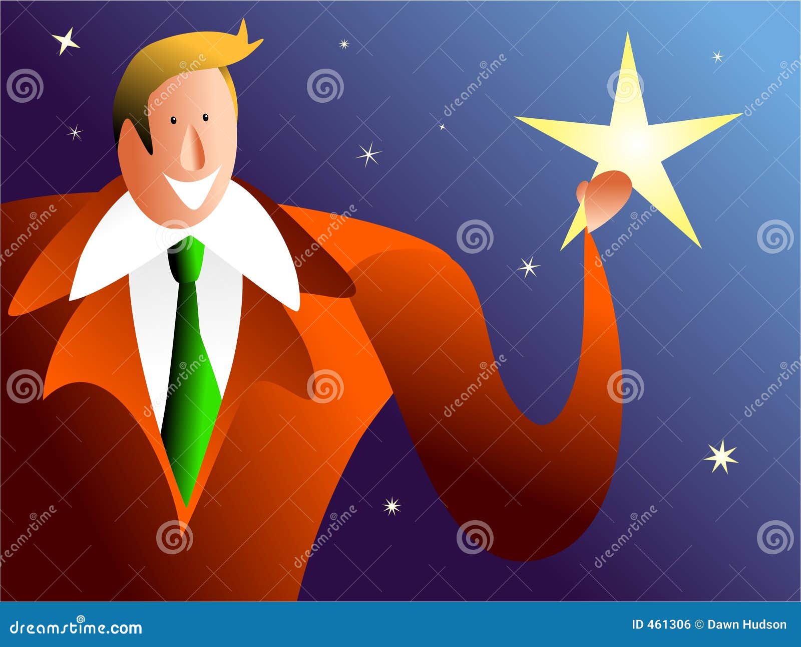 Catch a falling star stock illustration. Illustration of ambition - 461306