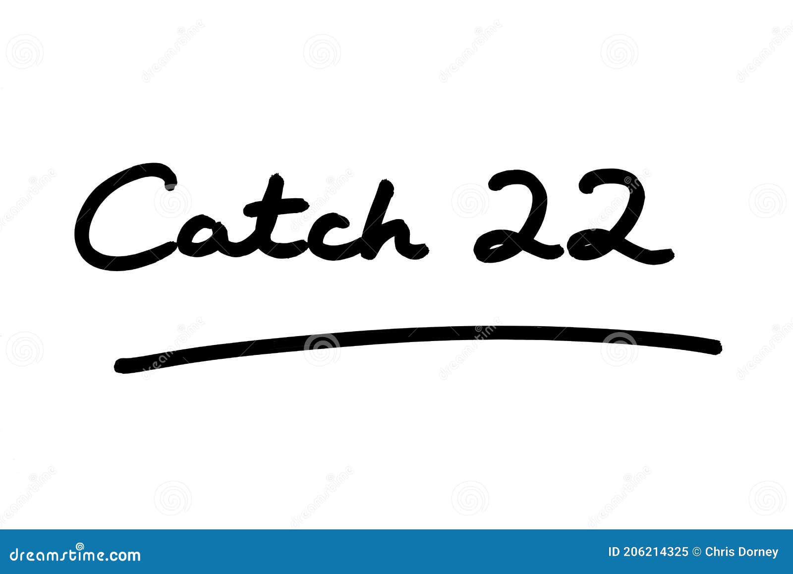 Catch 22 stock image. Image of stuck, handwriting, unsure - 206214325