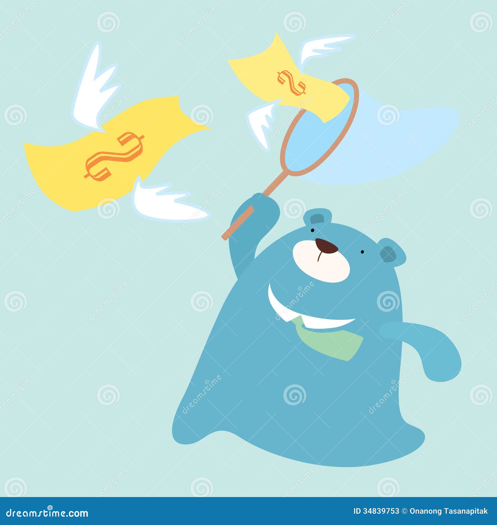 Catch money stock vector. Illustration of work, business - 34839753