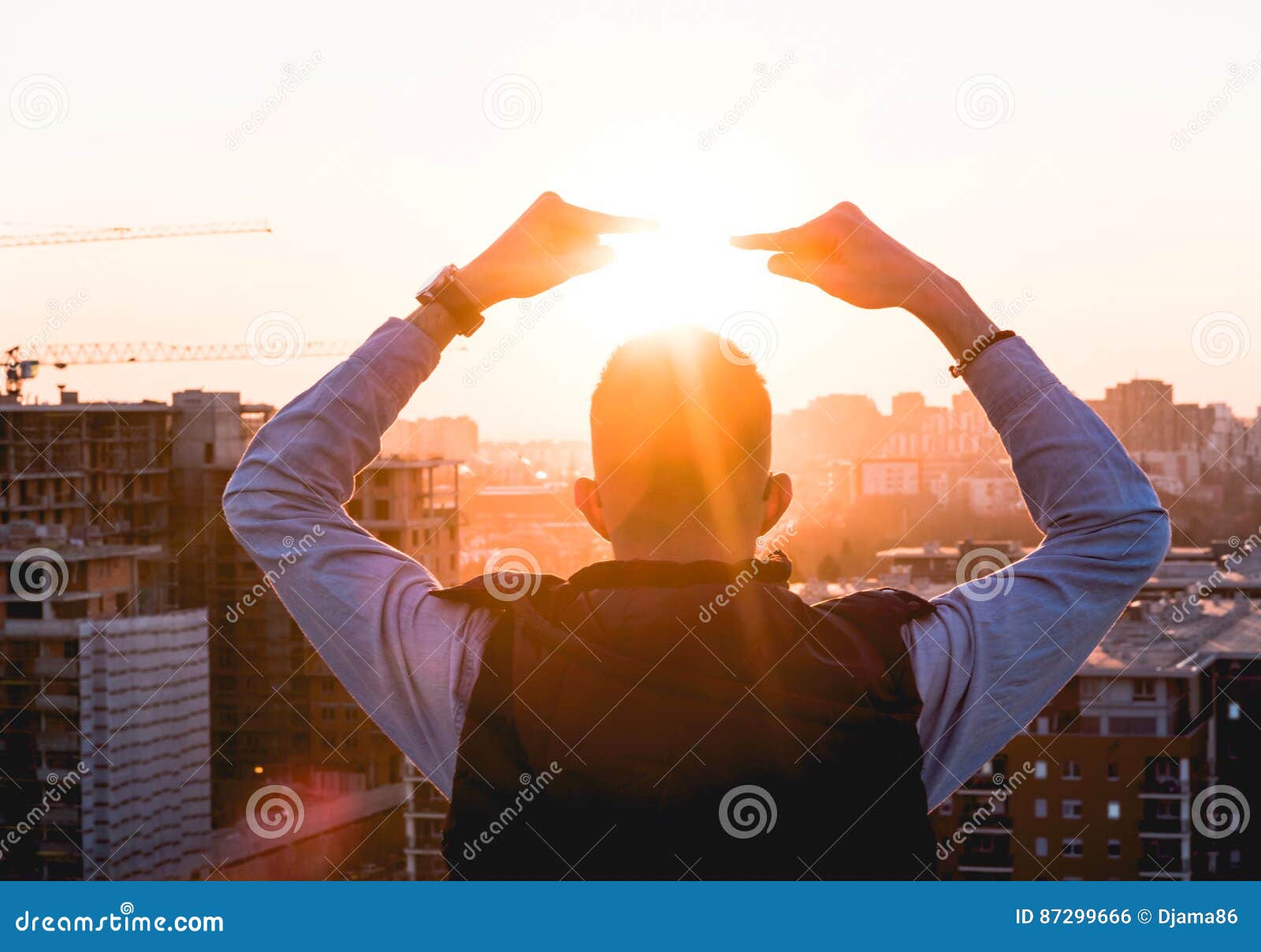 Catch the sun stock photo. Image of male, businessman - 87299666