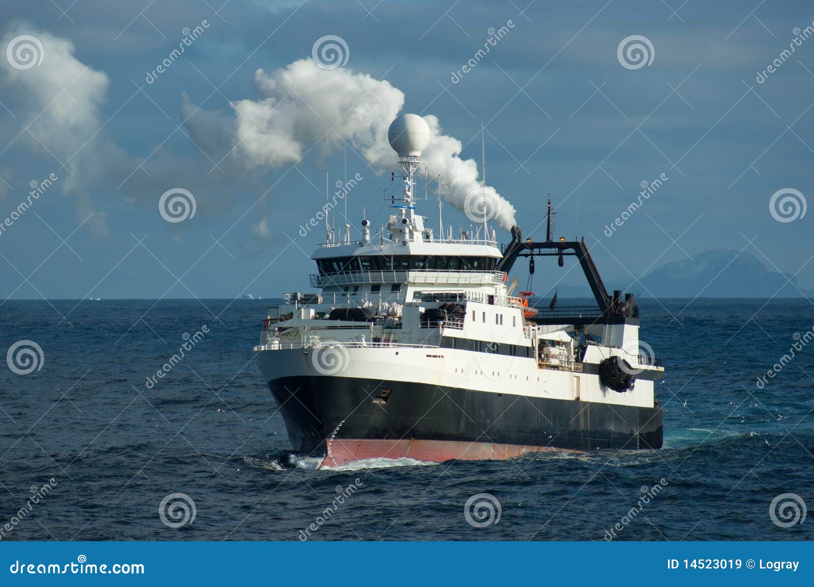 Catcher Boat in Antarctic Area Stock Image - Image of blue, marine ...