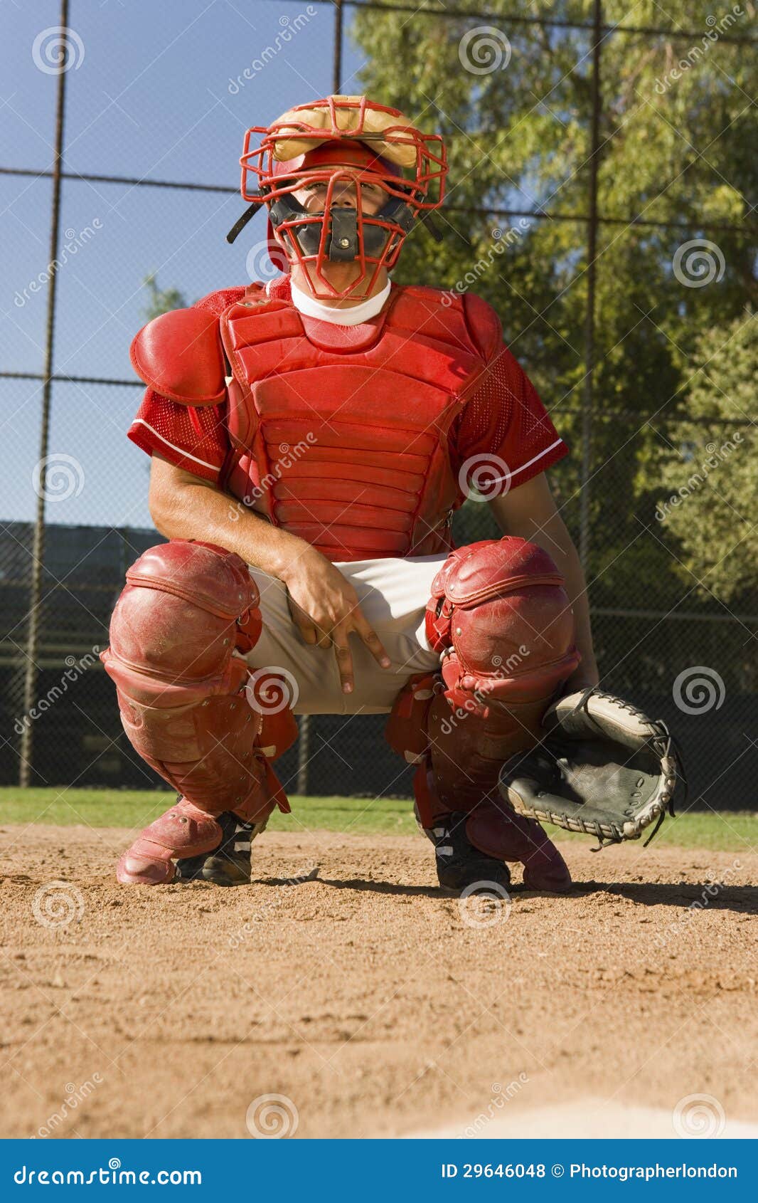 Catcher Gesturing a Hand Sign Stock Photo - Image of action, catcher ...
