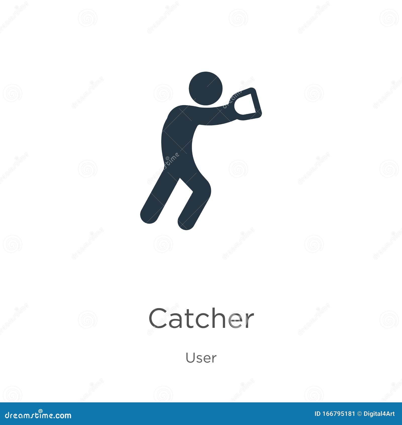 Catcher Icon Vector. Trendy Flat Catcher Icon from User Collection ...