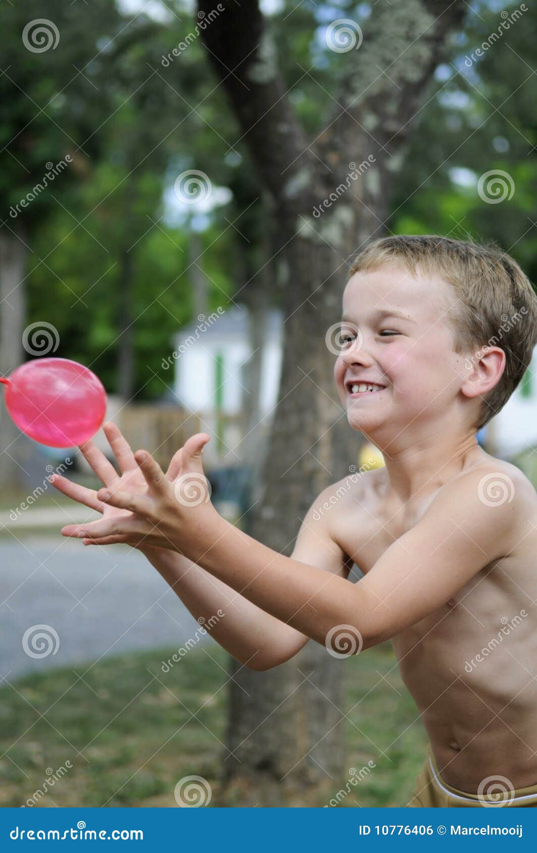 Catching the Balloon stock photo. Image of caucasian - 10776406