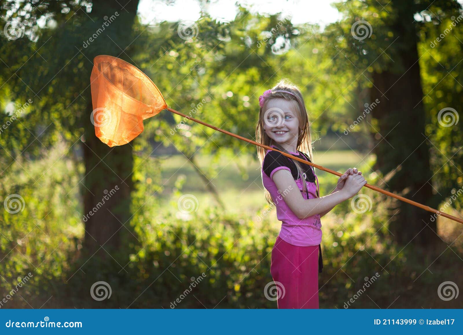 Catching butterflies stock image. Image of girl, summer - 21143999