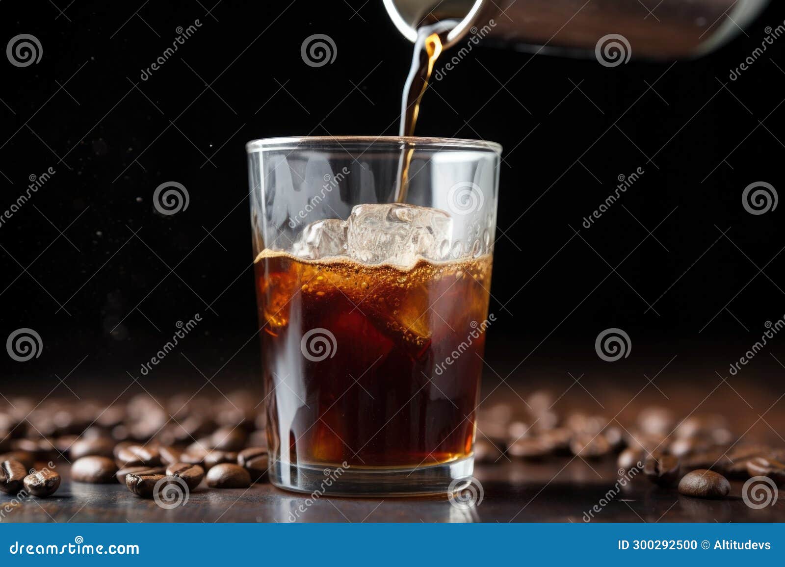 Catching Condensation Drip on Cold Brew Coffee Glass Stock Photo ...