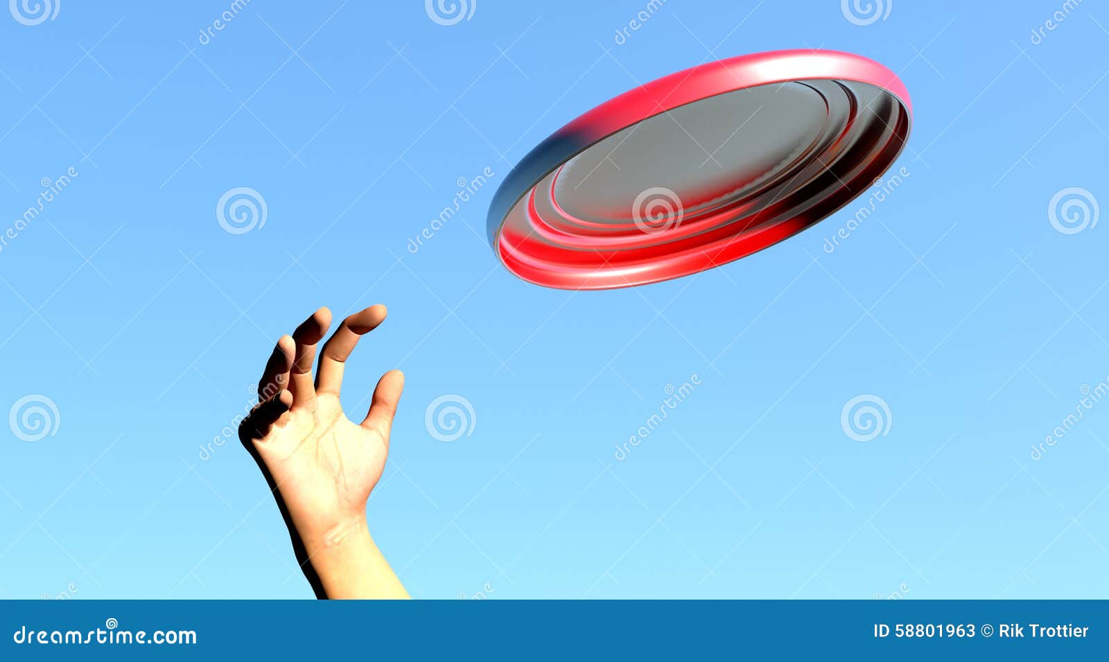 Catching a Disc stock illustration. Illustration of open - 58801963