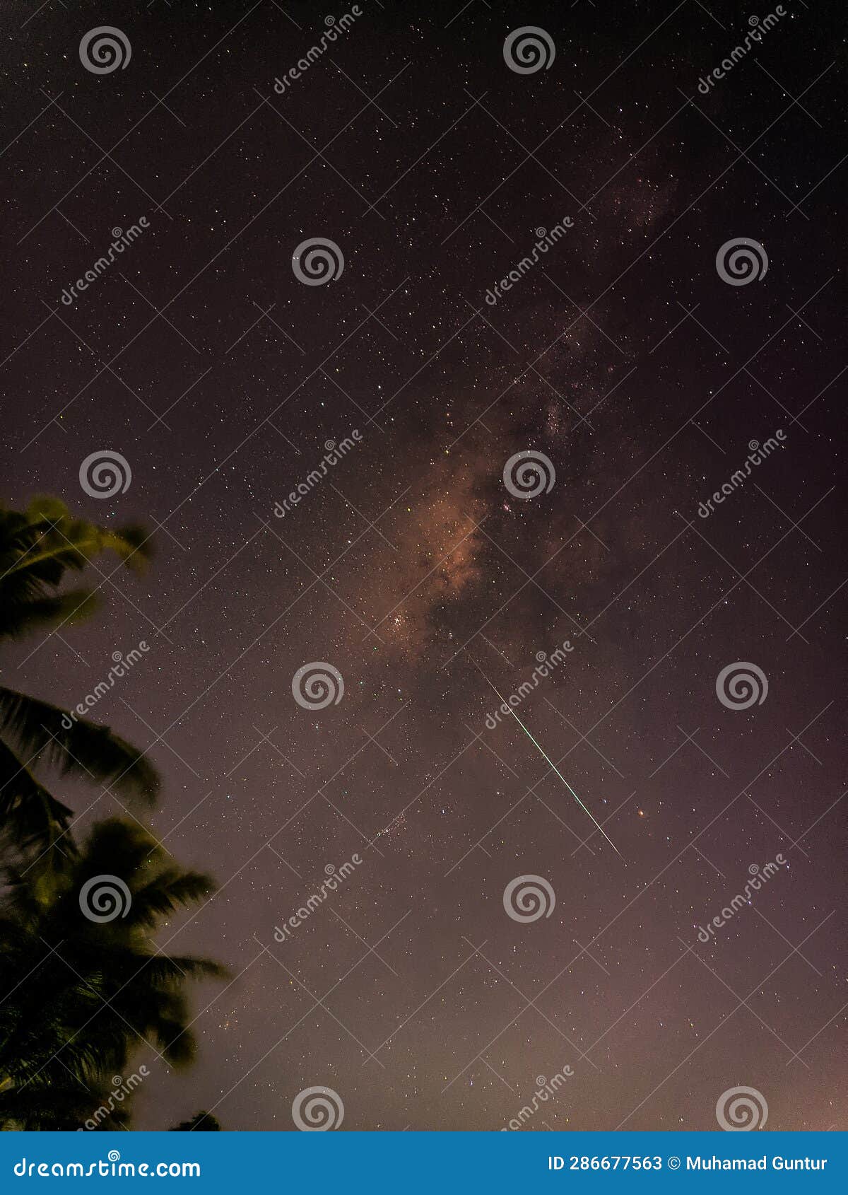 Catching falling star stock image. Image of night, milkyway - 286677563