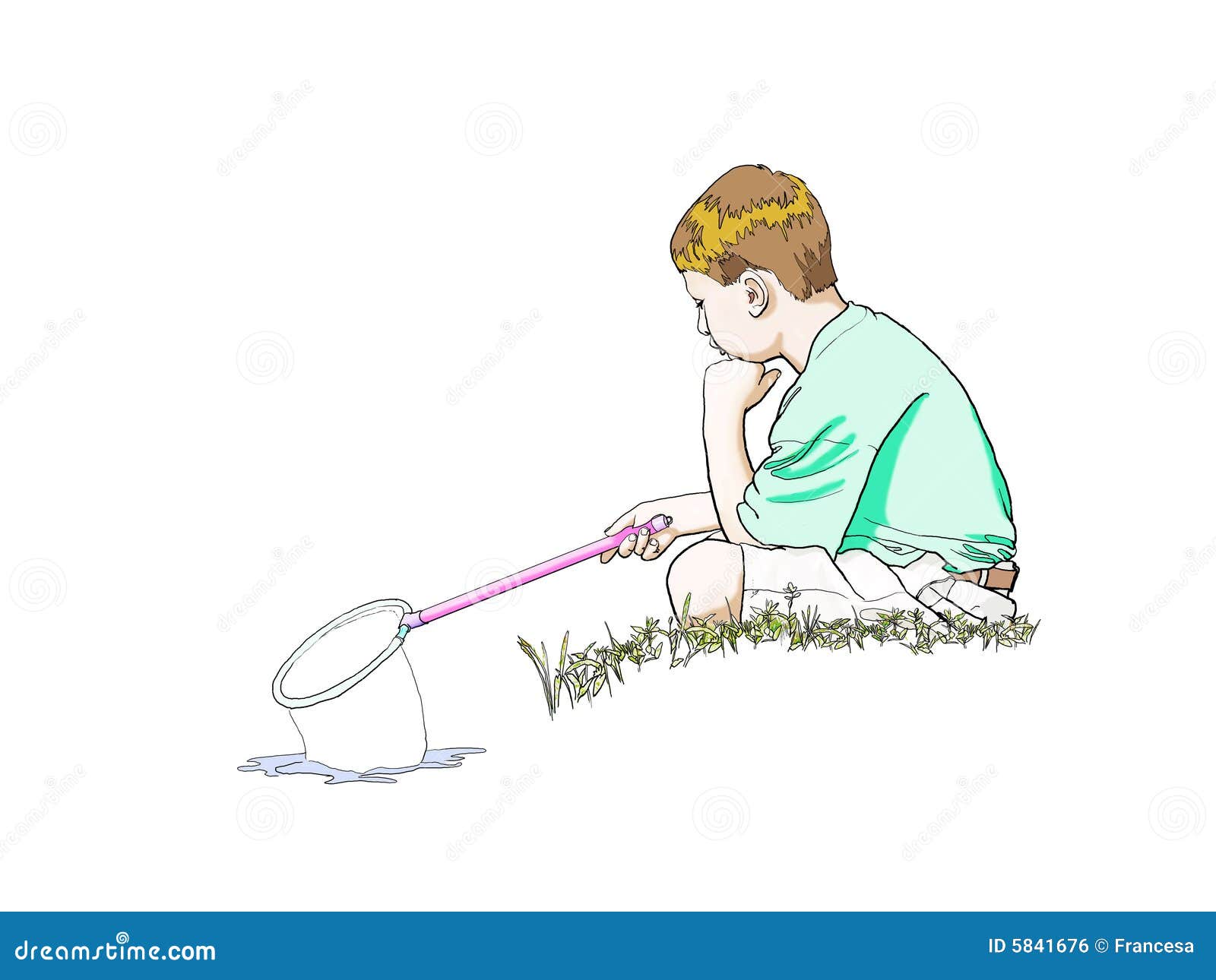 Catching frogs stock illustration. Illustration of vacation - 5841676