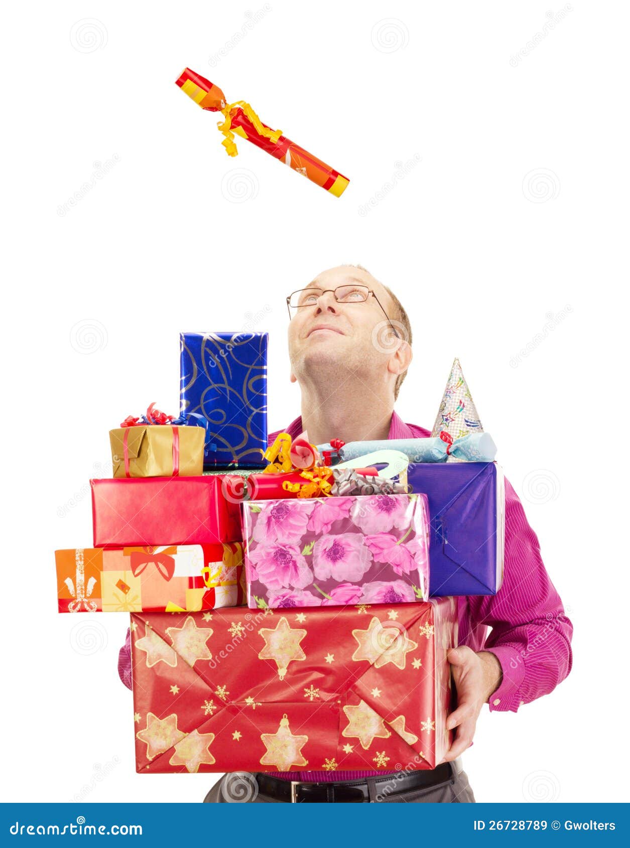 Catching a gift stock image. Image of presents, opening - 26728789