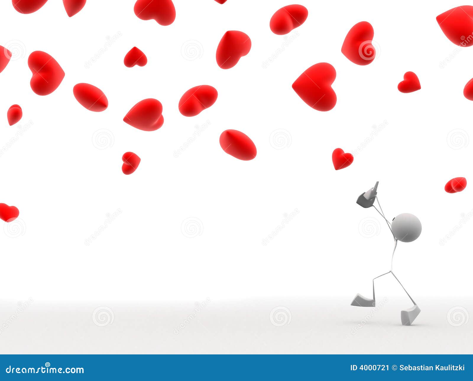 Catching hearts stock illustration. Illustration of heart - 4000721