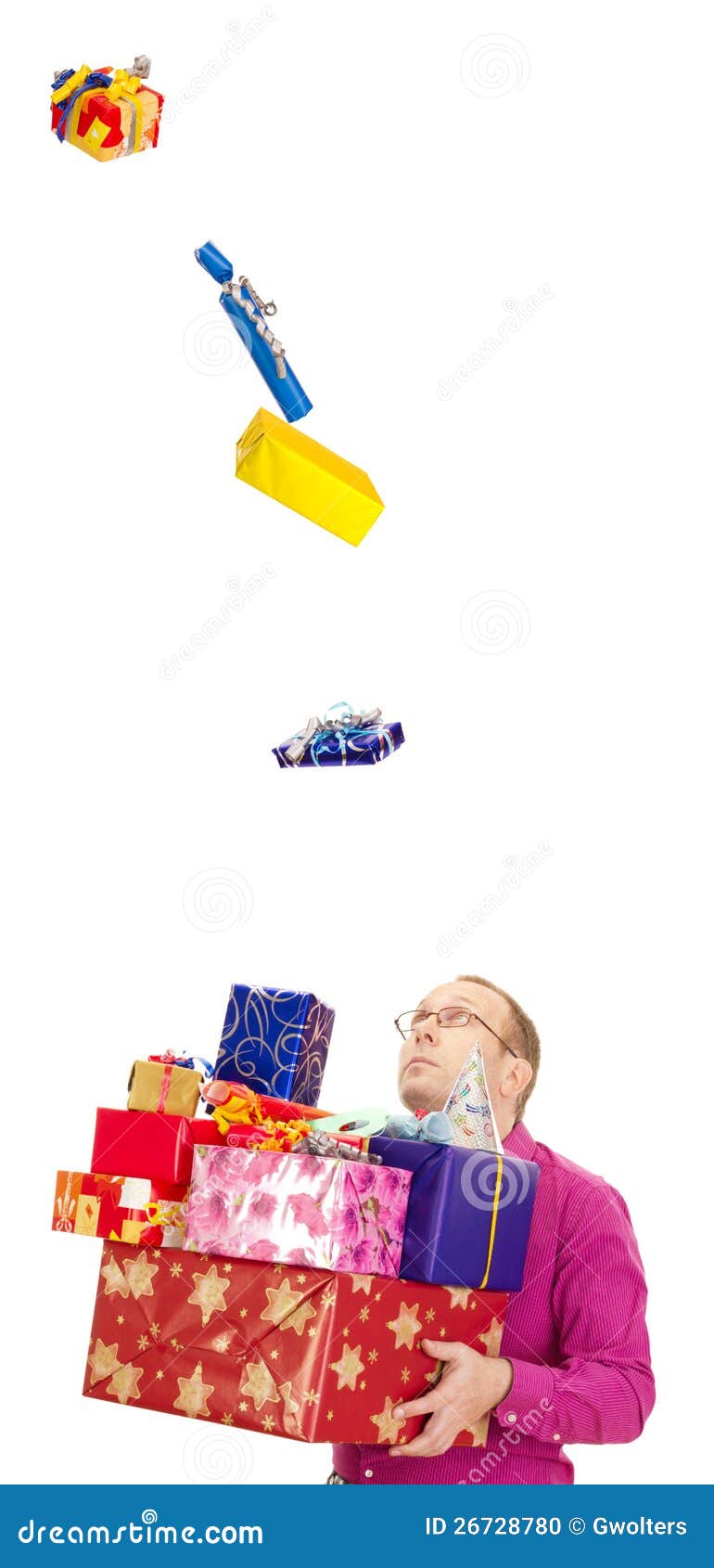 Catching a lot of gifts stock photo. Image of kids, person - 26728780