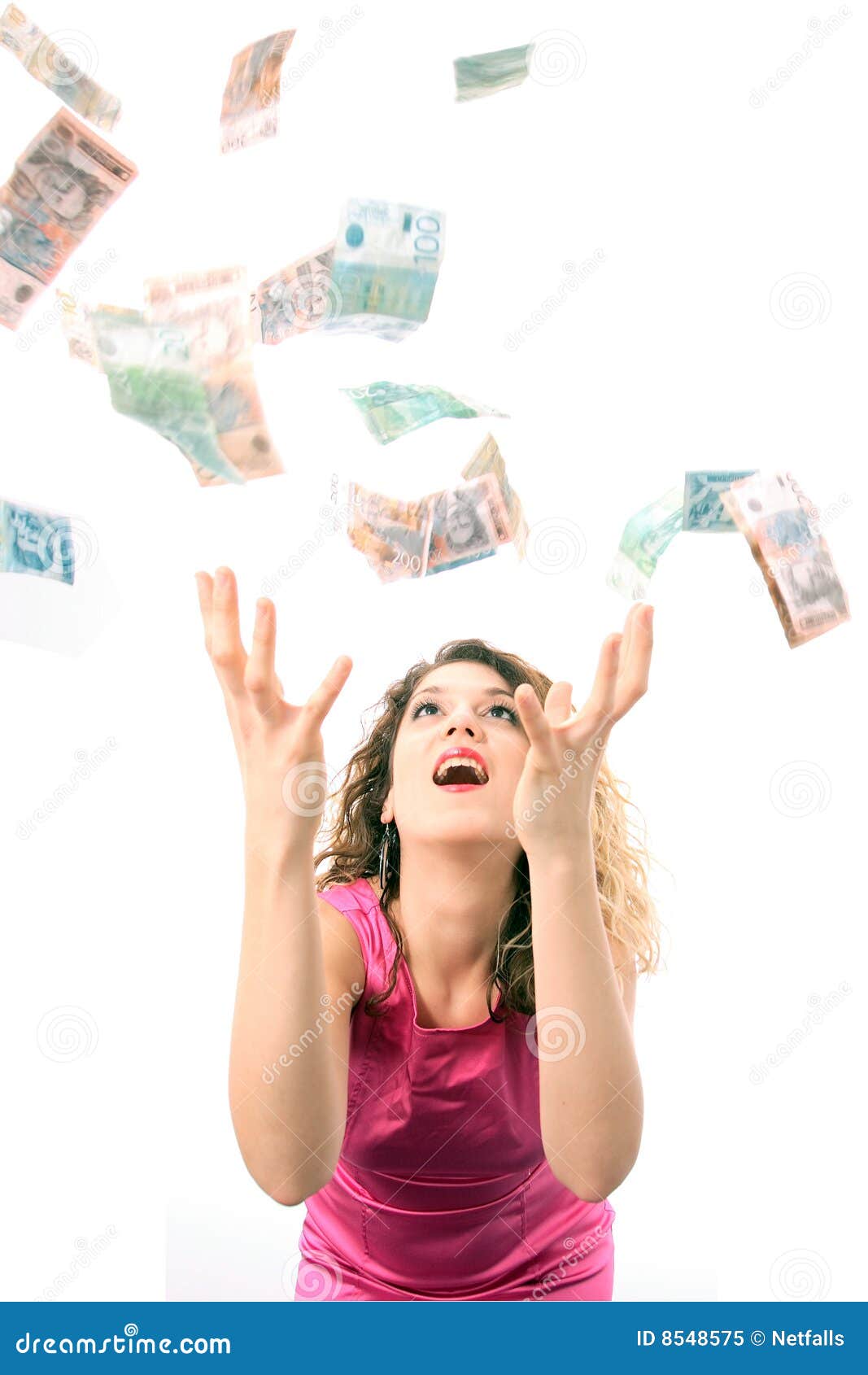 Catching money stock image. Image of flow, cash, lottery - 8548575