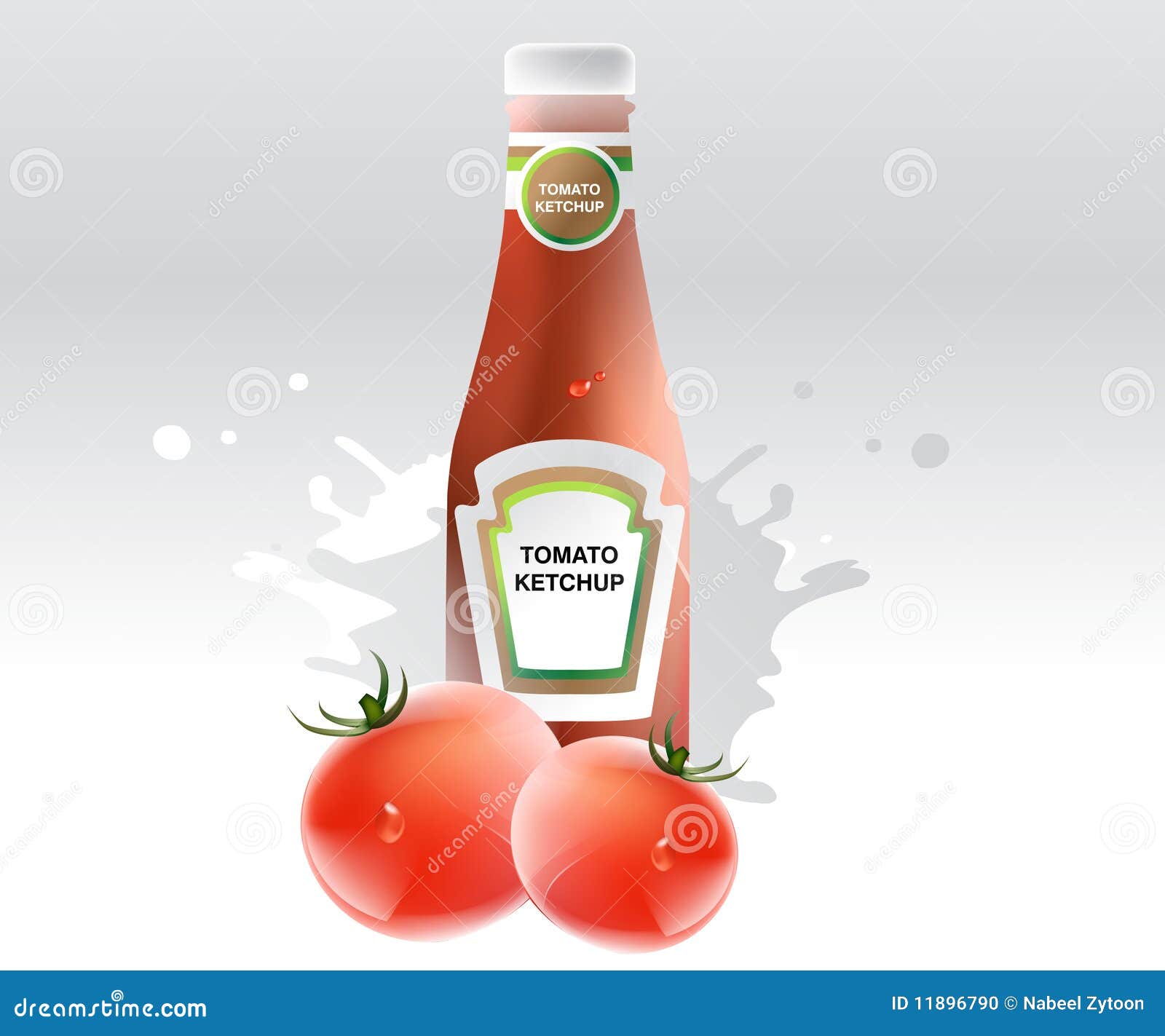 Catchup bottle stock illustration. Illustration of liquid - 11896790