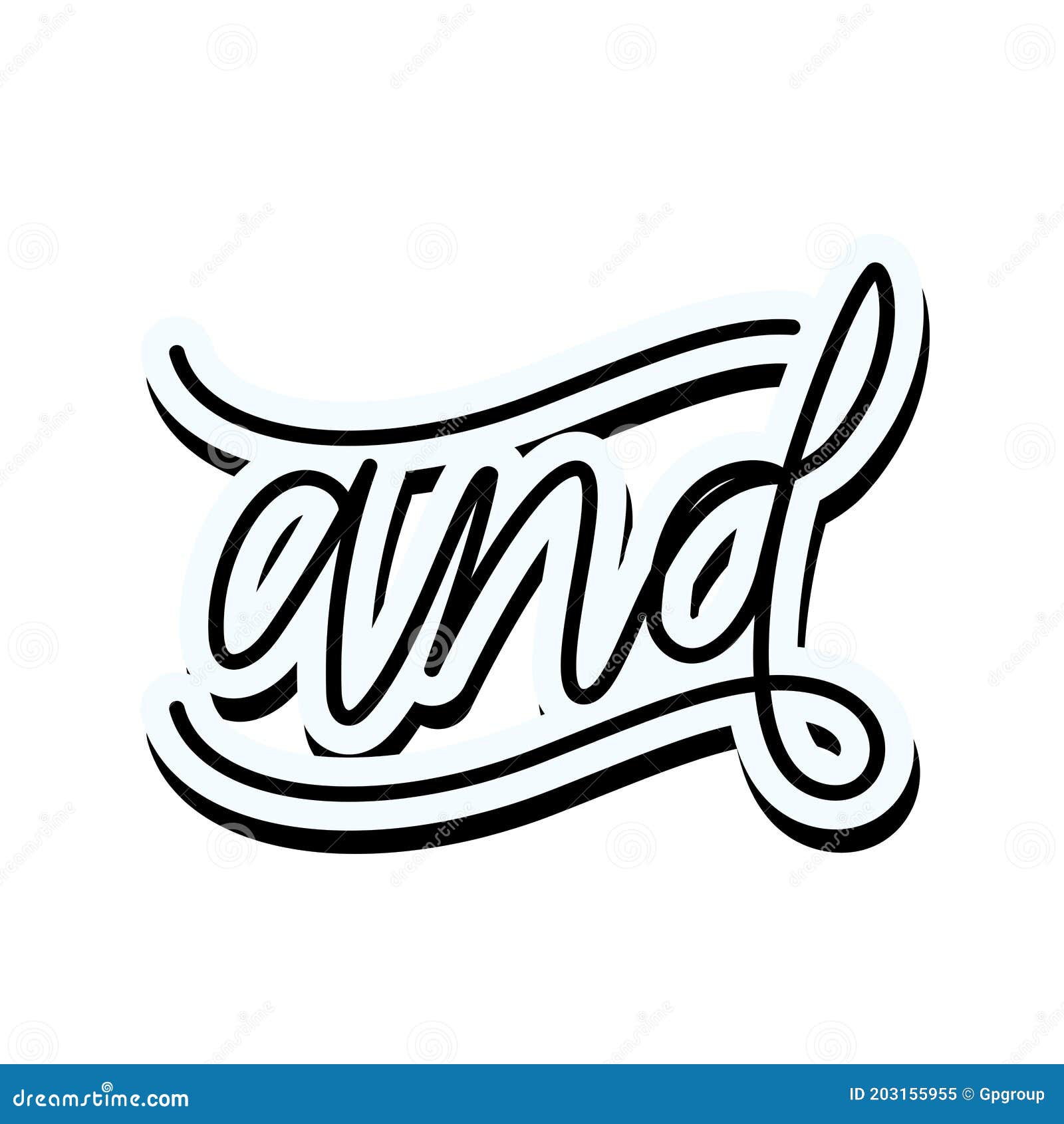 And Catchword Over White Background Stock Vector - Illustration of ...