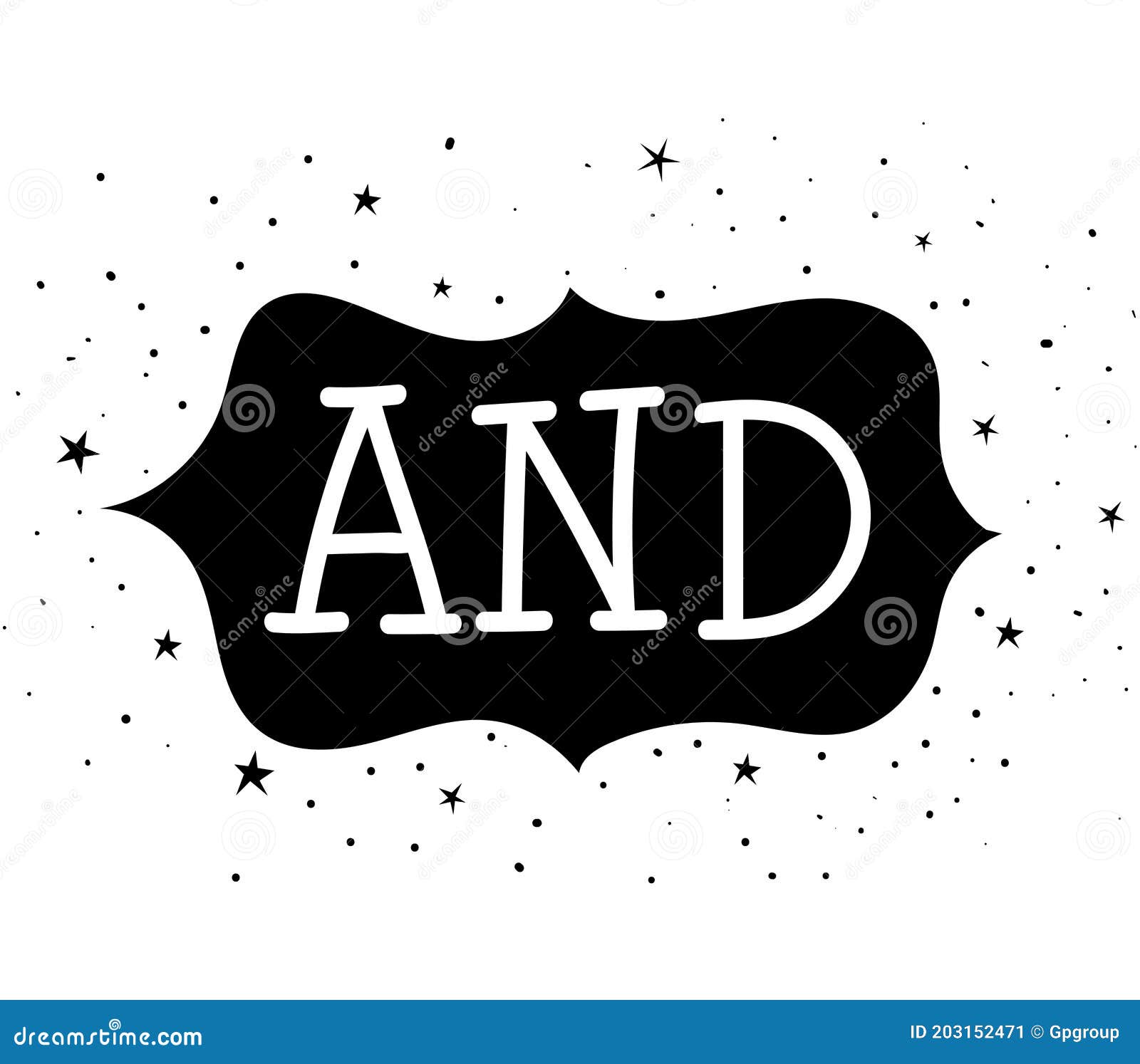 And Catchword in a Shape Over White Background Stock Vector ...