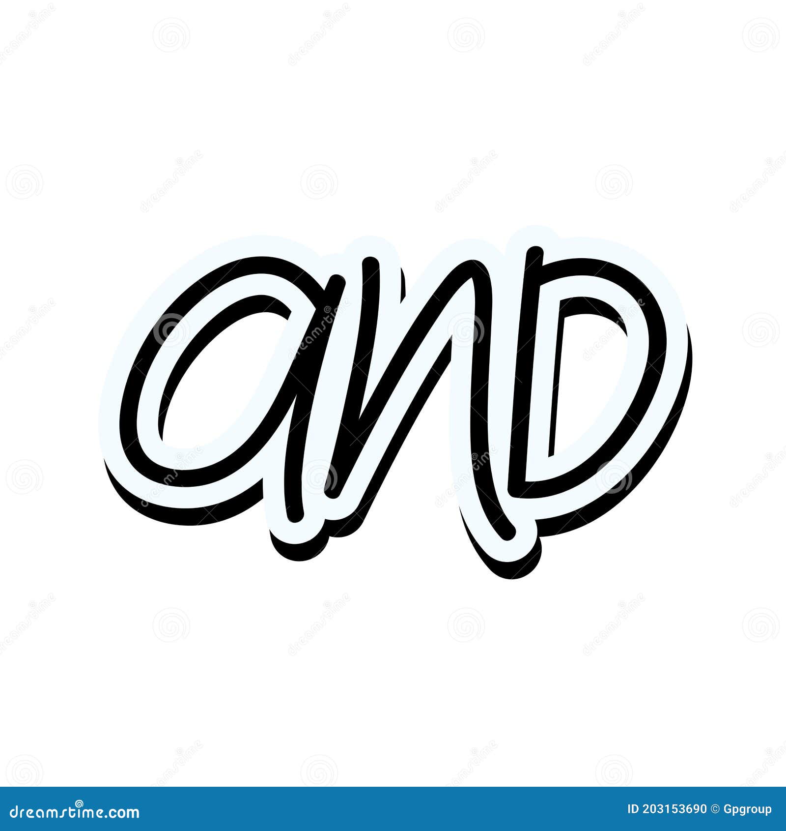 And Catchword in White Background Stock Vector - Illustration of ...