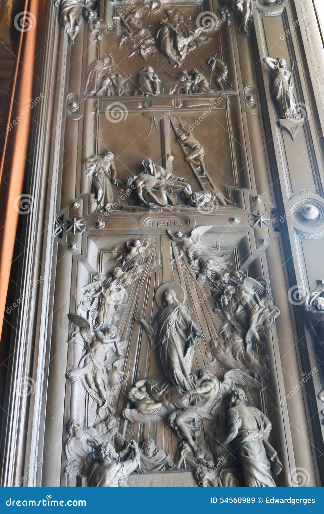 Gate of St. Peter Basilica, Vatican Editorial Stock Image - Image of ...