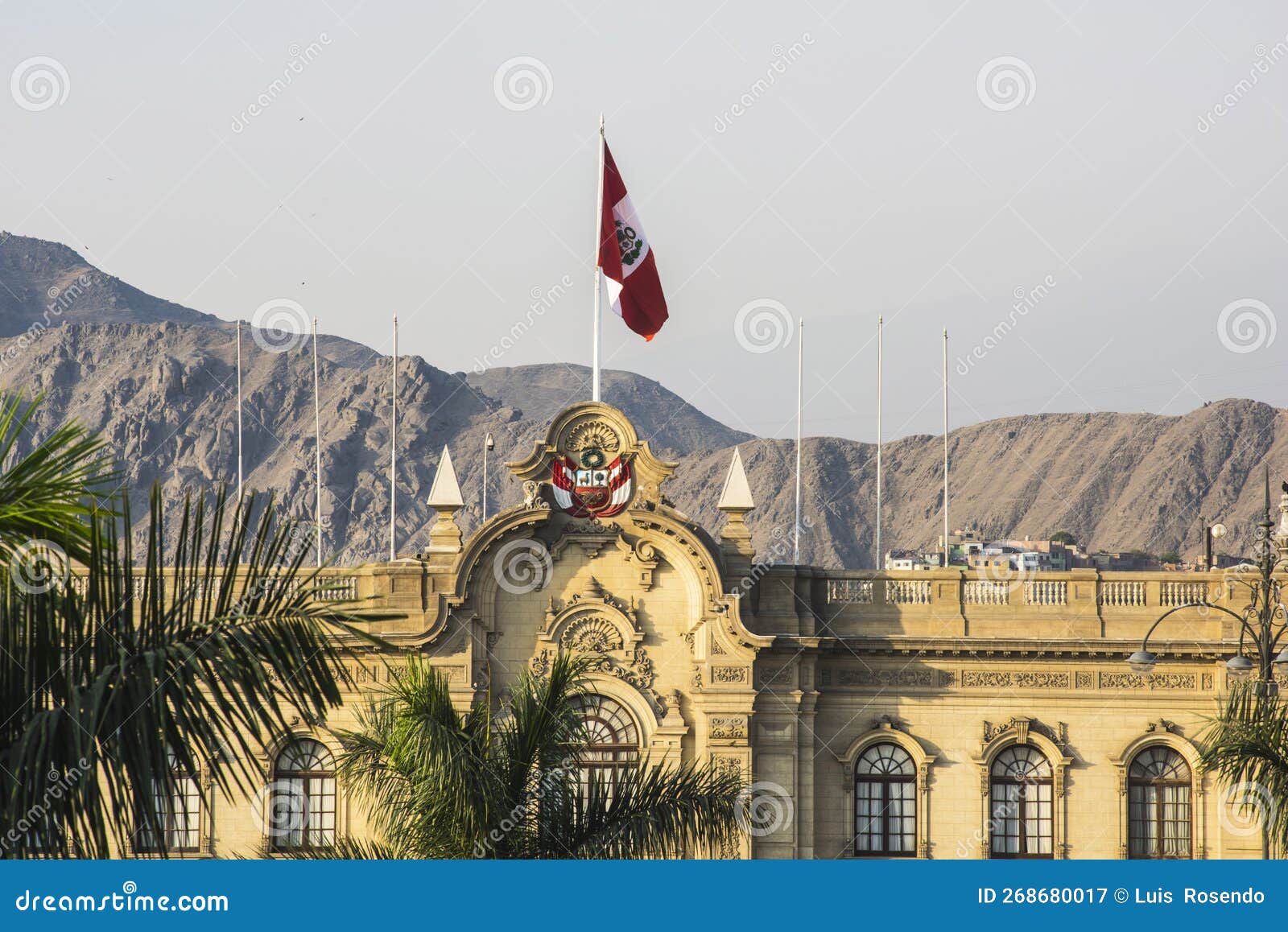 Facade of a President Palace, Lima, Peru Stock Image - Image of ...