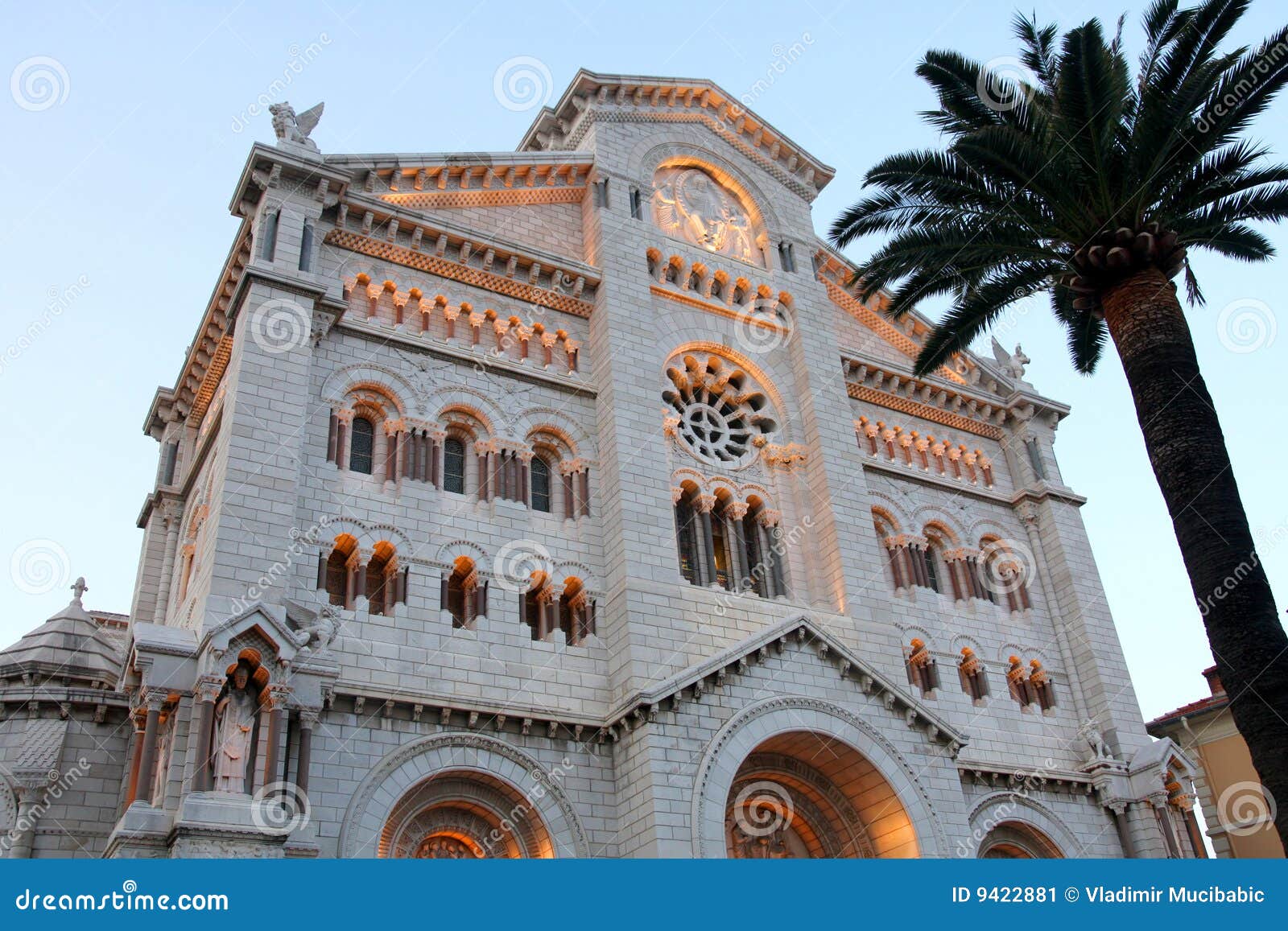 Catedral Del Principado De Monaco Stock Image - Image of christianity ...