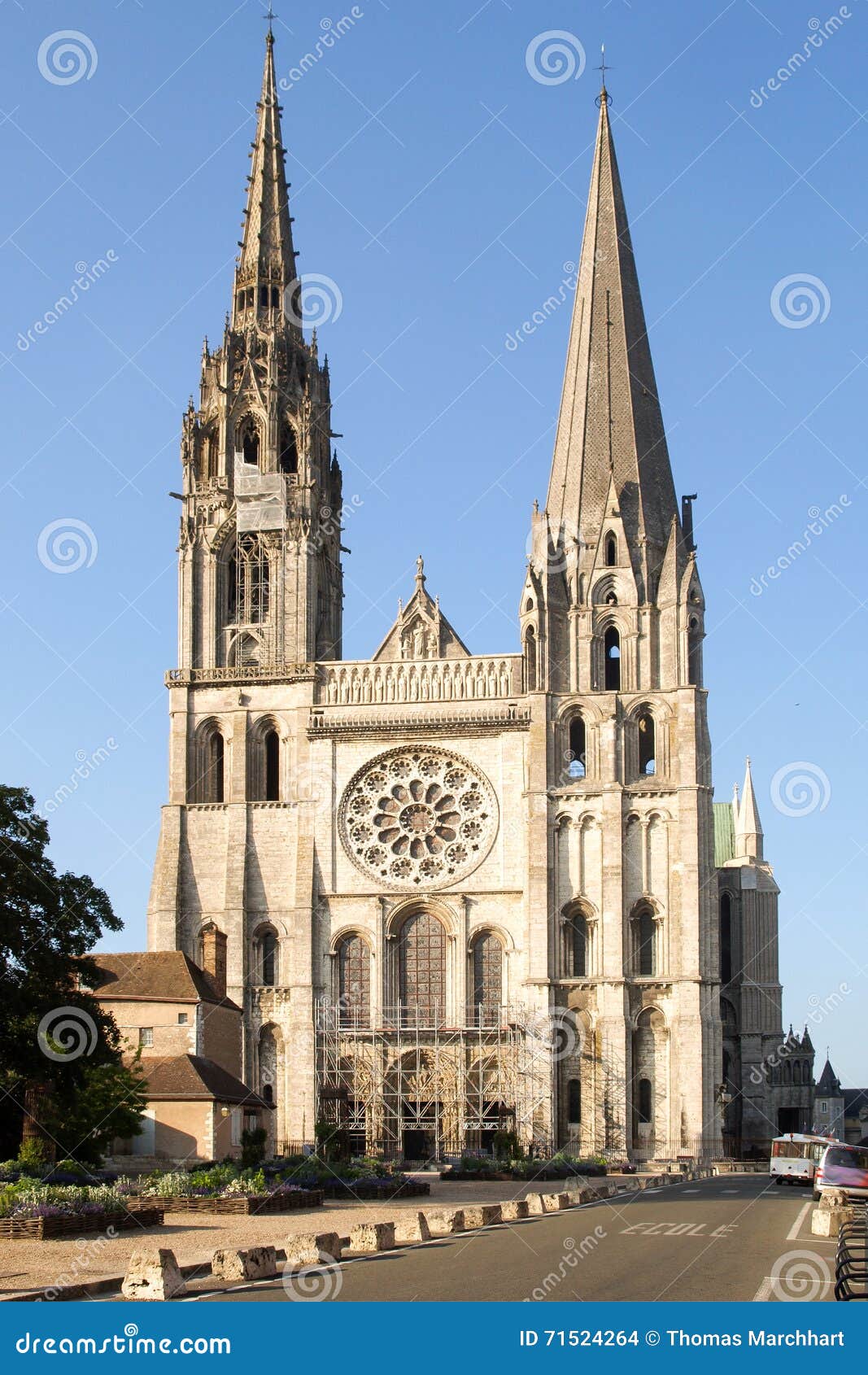 Catedral Notre-Dame De Chartres Foto de Stock - Imagem de vista ...
