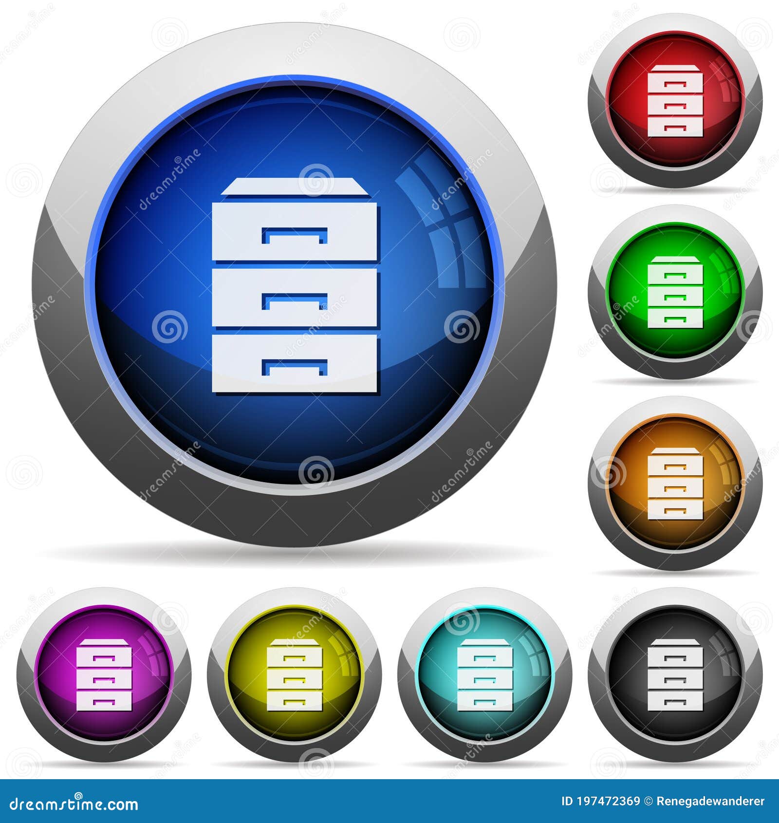 Categorize Round Glossy Buttons Stock Vector - Illustration of accounts ...