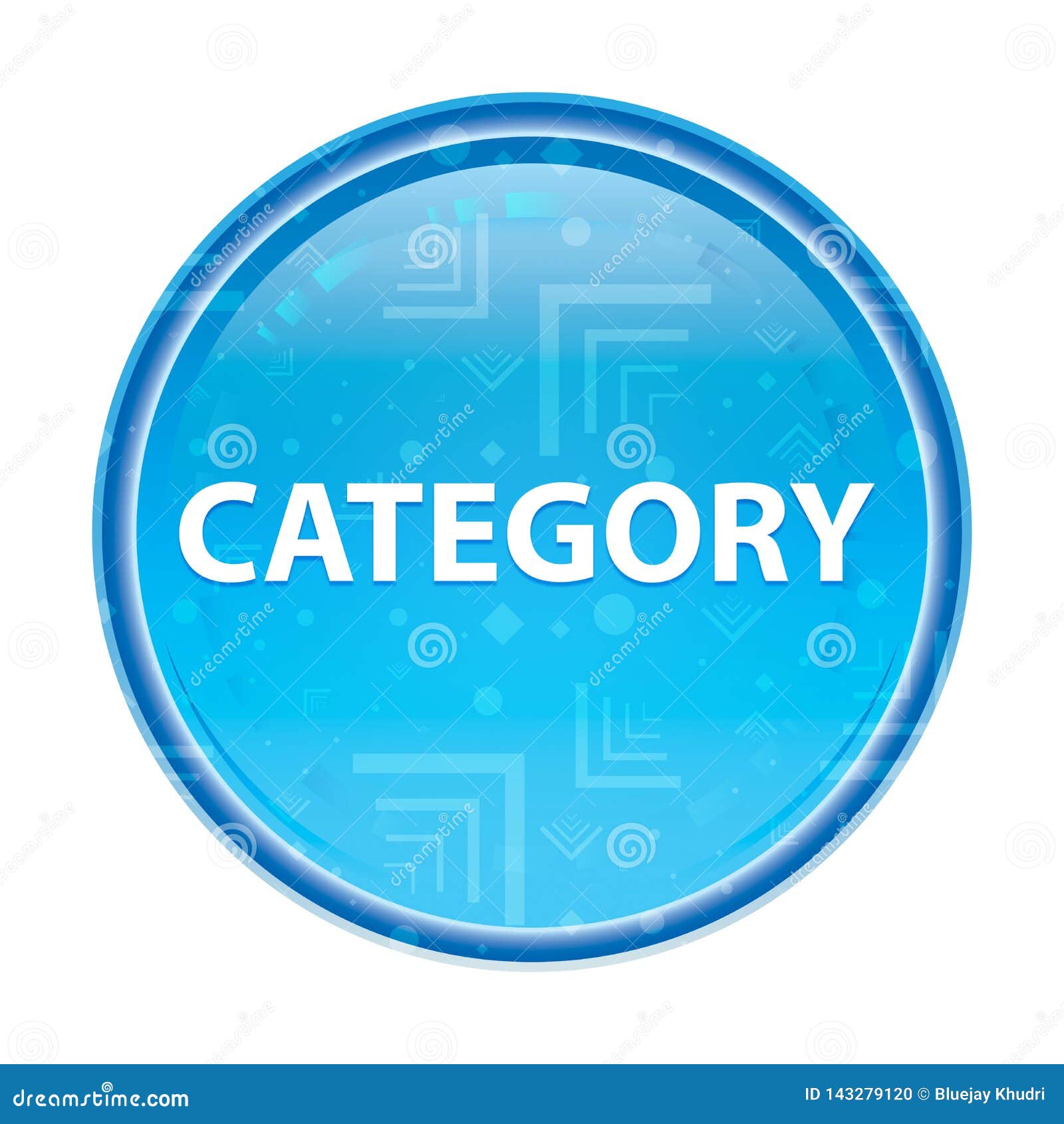 Category Floral Blue Round Button Stock Illustration - Illustration of ...