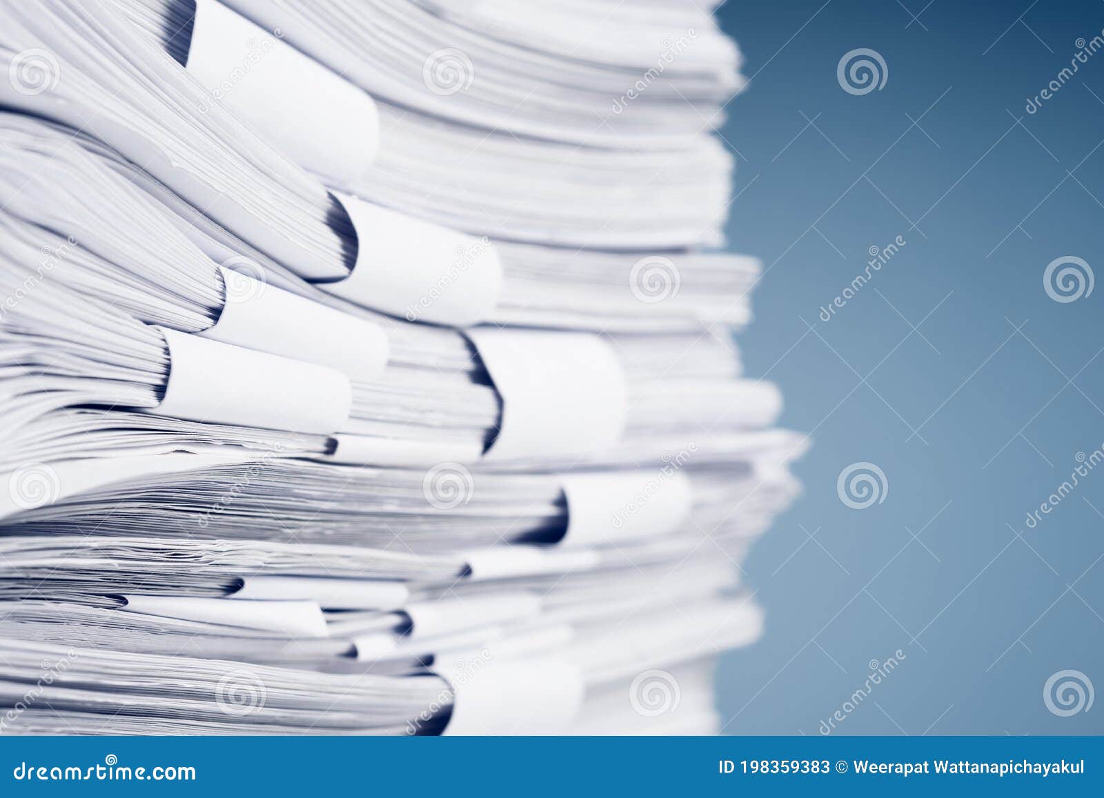 Paperwork Pile Messy Of Business Financial Put On Desk Royalty-Free ...
