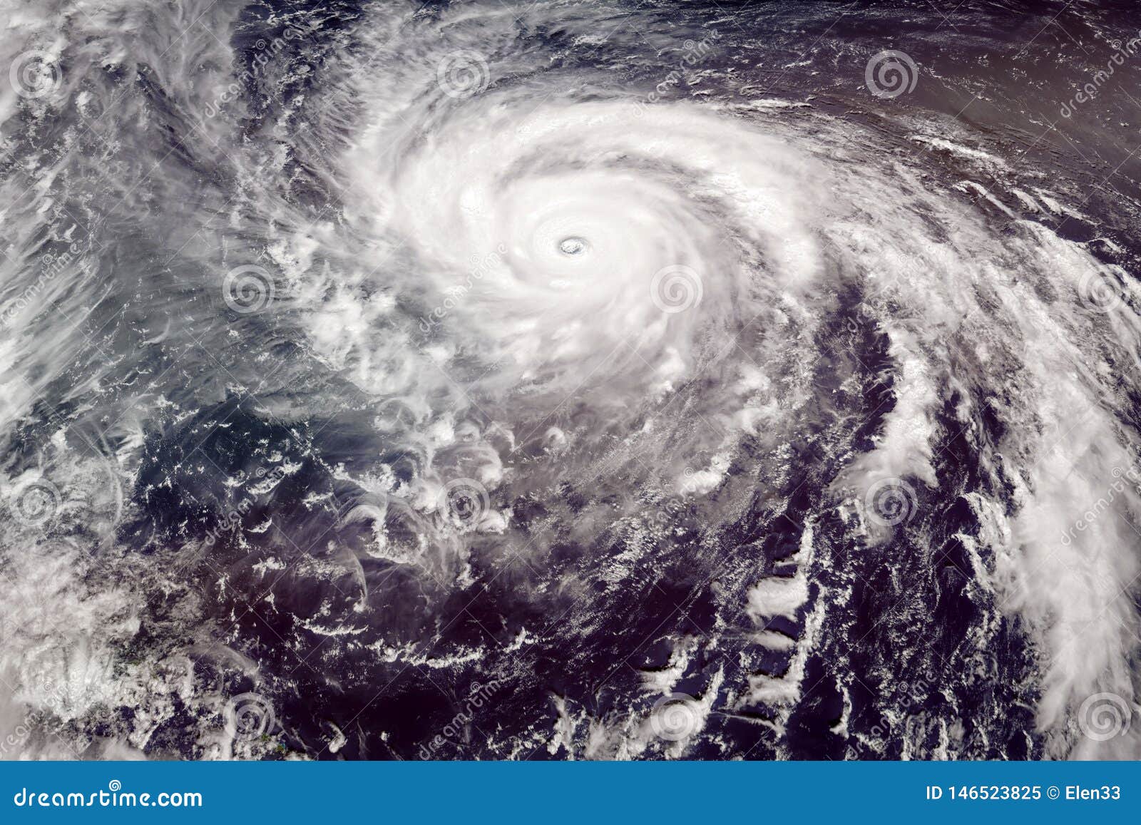 Category 5 Typhoon Satellite View. Stock Image - Image of nature, high ...
