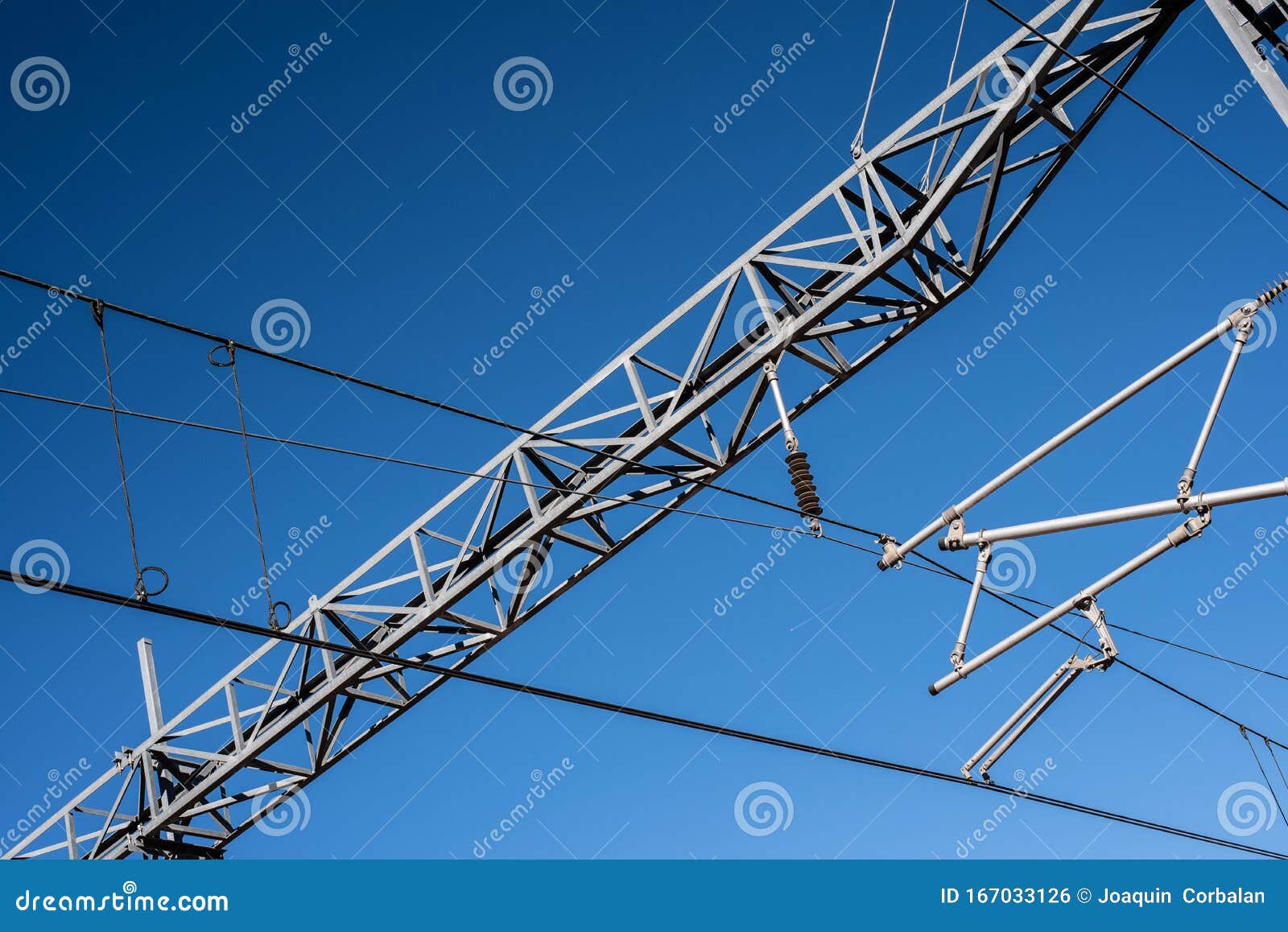 Catenary of an Electric Train Stock Photo - Image of metal, industry ...