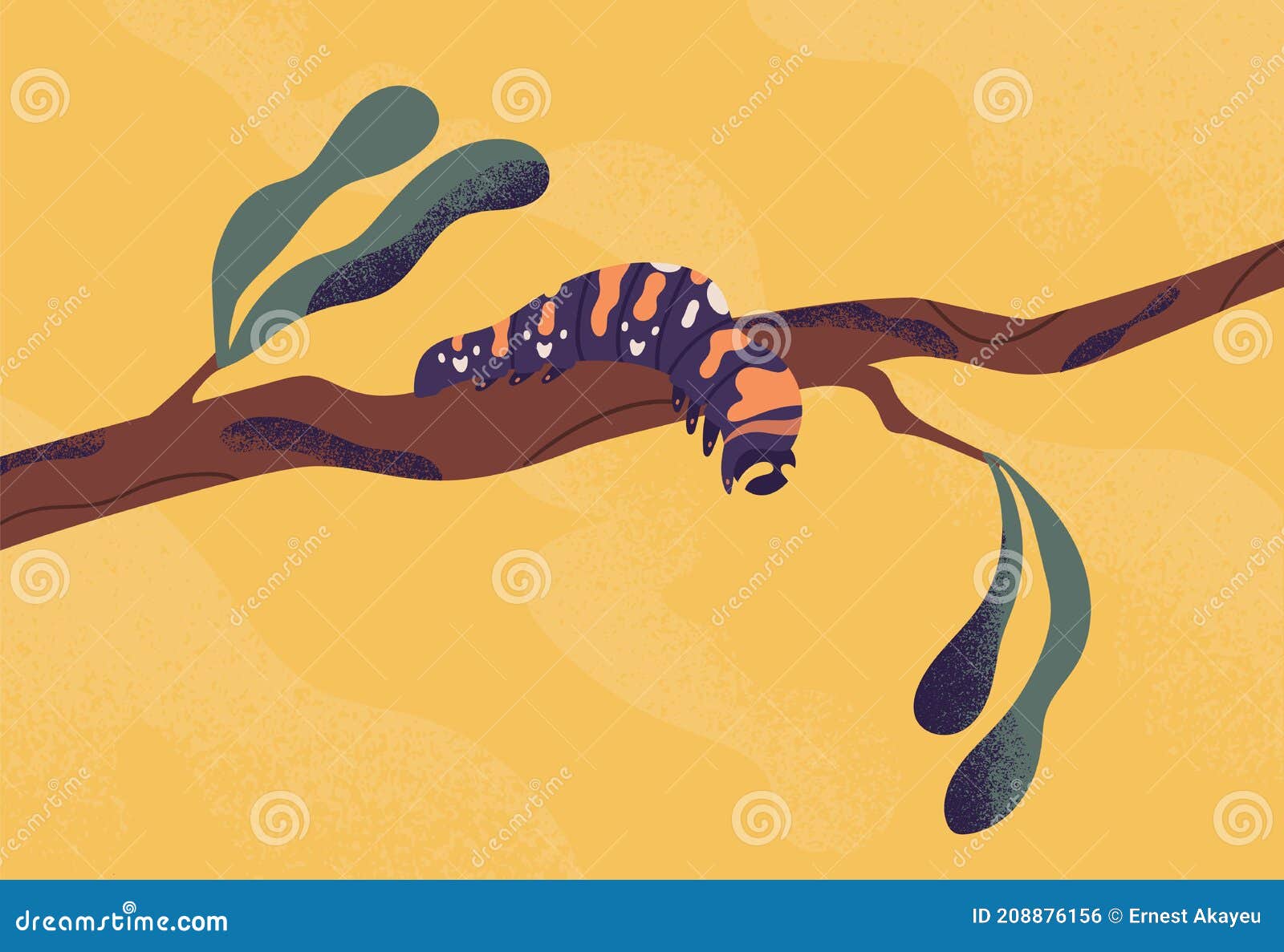 Larva Grub Of Cockchafer Or May Bug Cartoon Vector | CartoonDealer.com ...