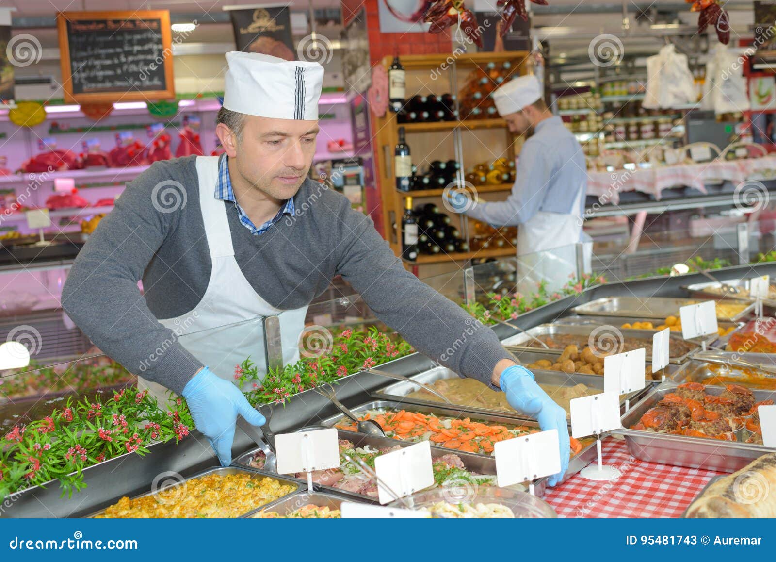 Caterer Arranging Trays Food Stock Image - Image of cook, vegetables ...