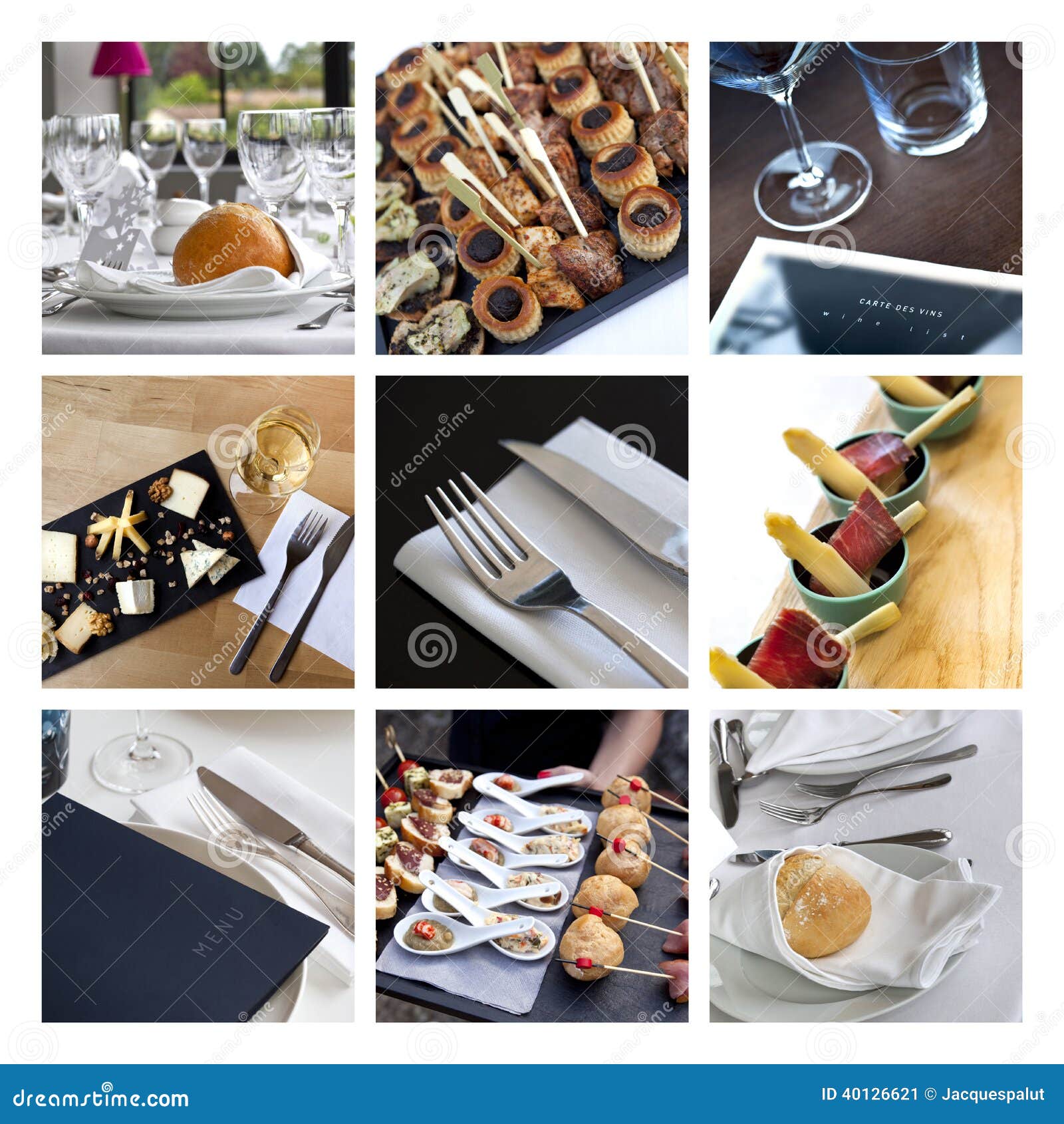 Caterers and Gastronomy Collage Stock Image - Image of glass, snacks ...